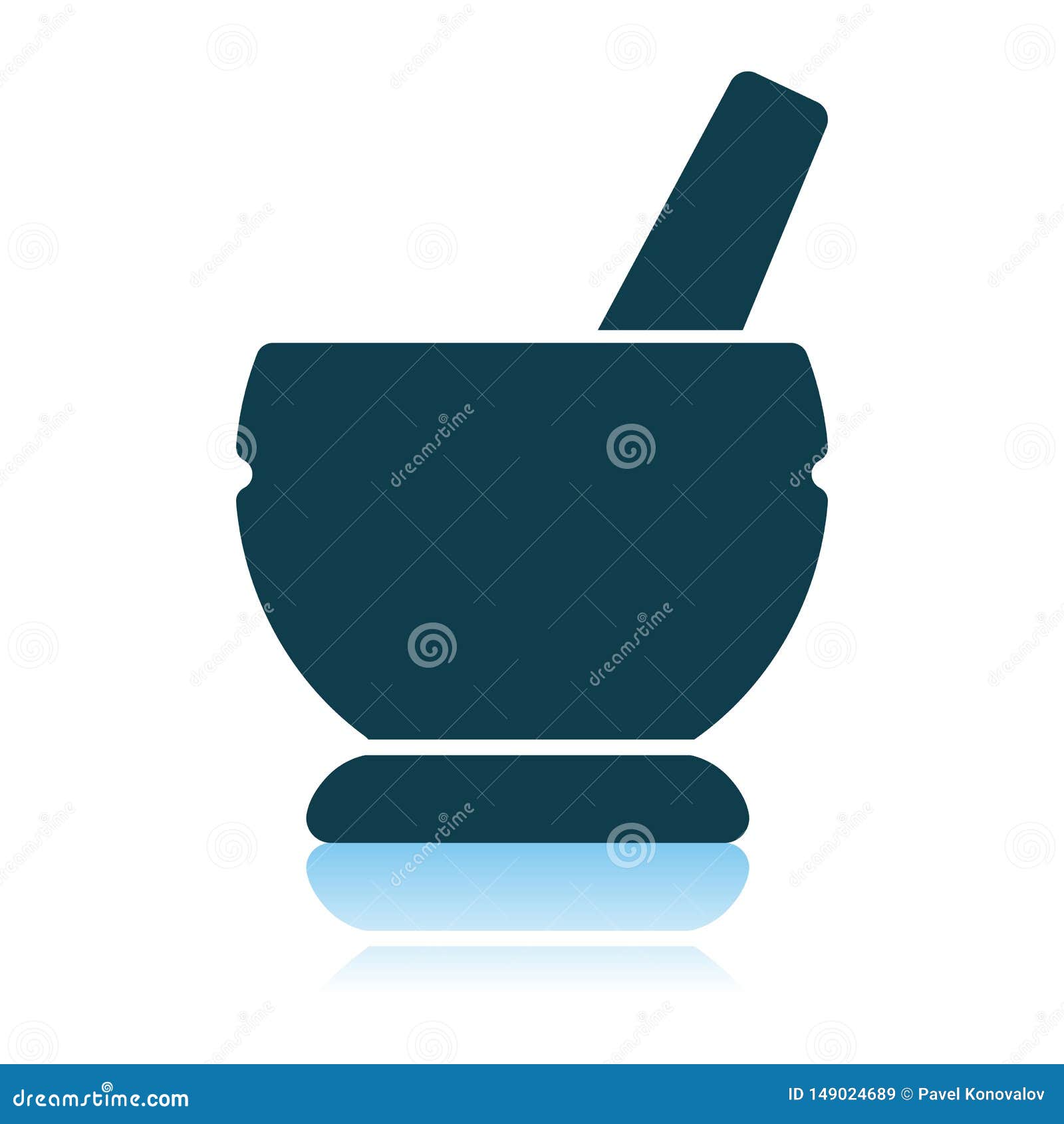 Mortar and Pestel Icon stock vector. Illustration of chemist - 149024689