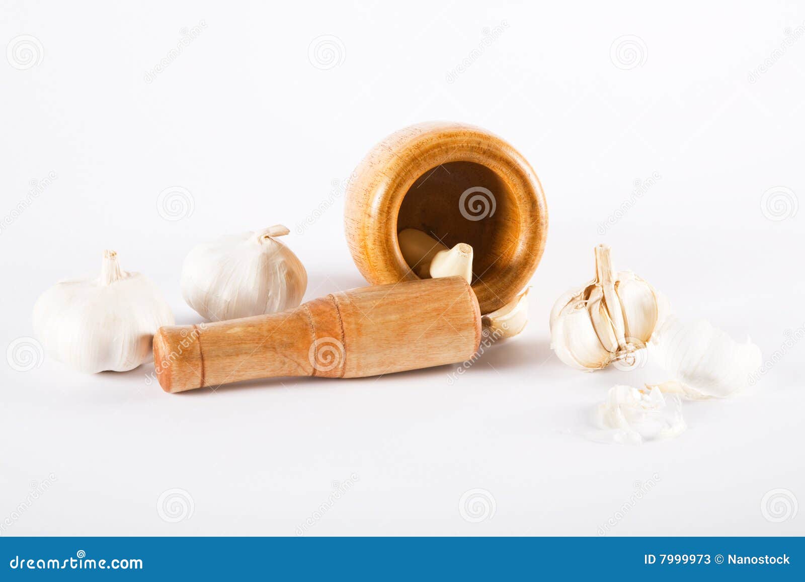 Mortar And Pestle With Garlic Picture. Image: 7999973