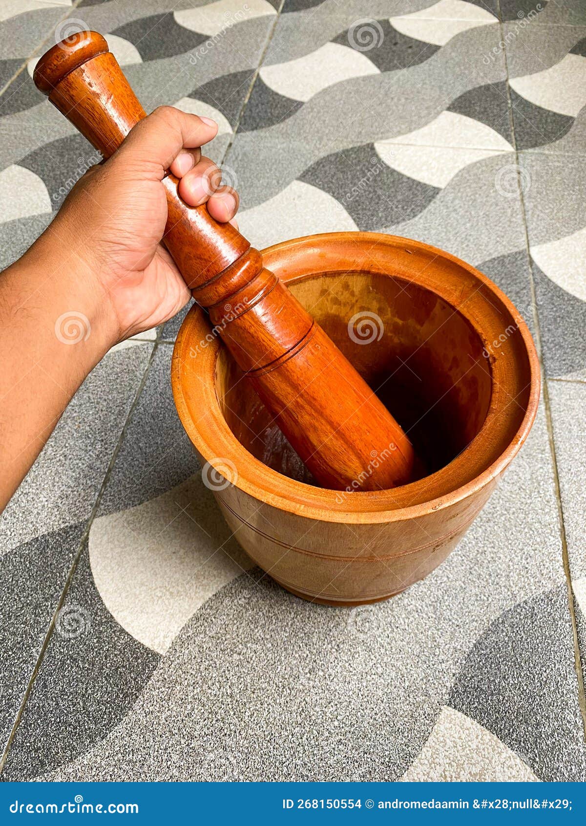 Mortar and Pestle is a Mandatory Tools in Kitchen Stock Photo - Image ...