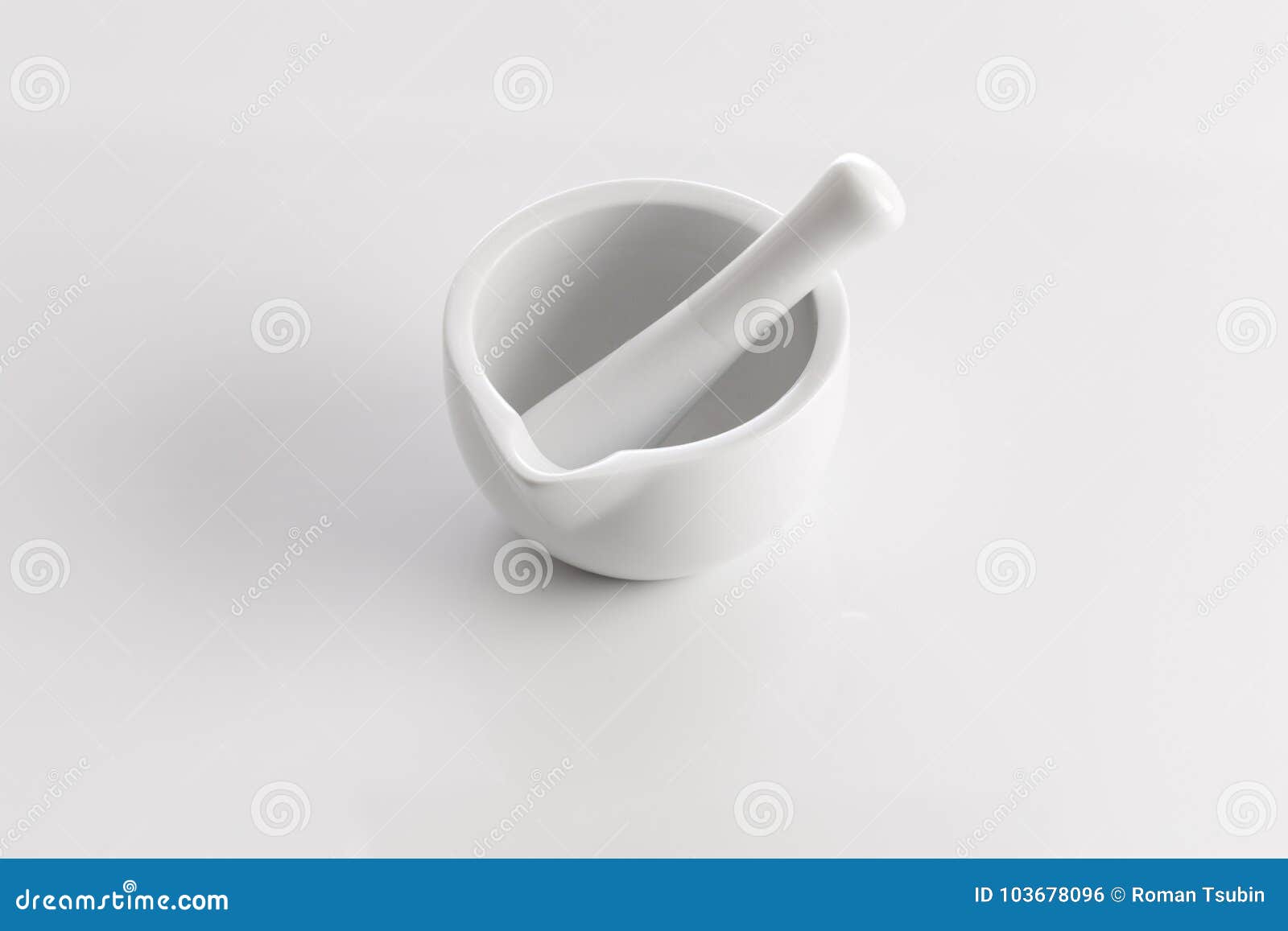 Mortar and Pestle on White Background Stock Photo - Image of chemist ...
