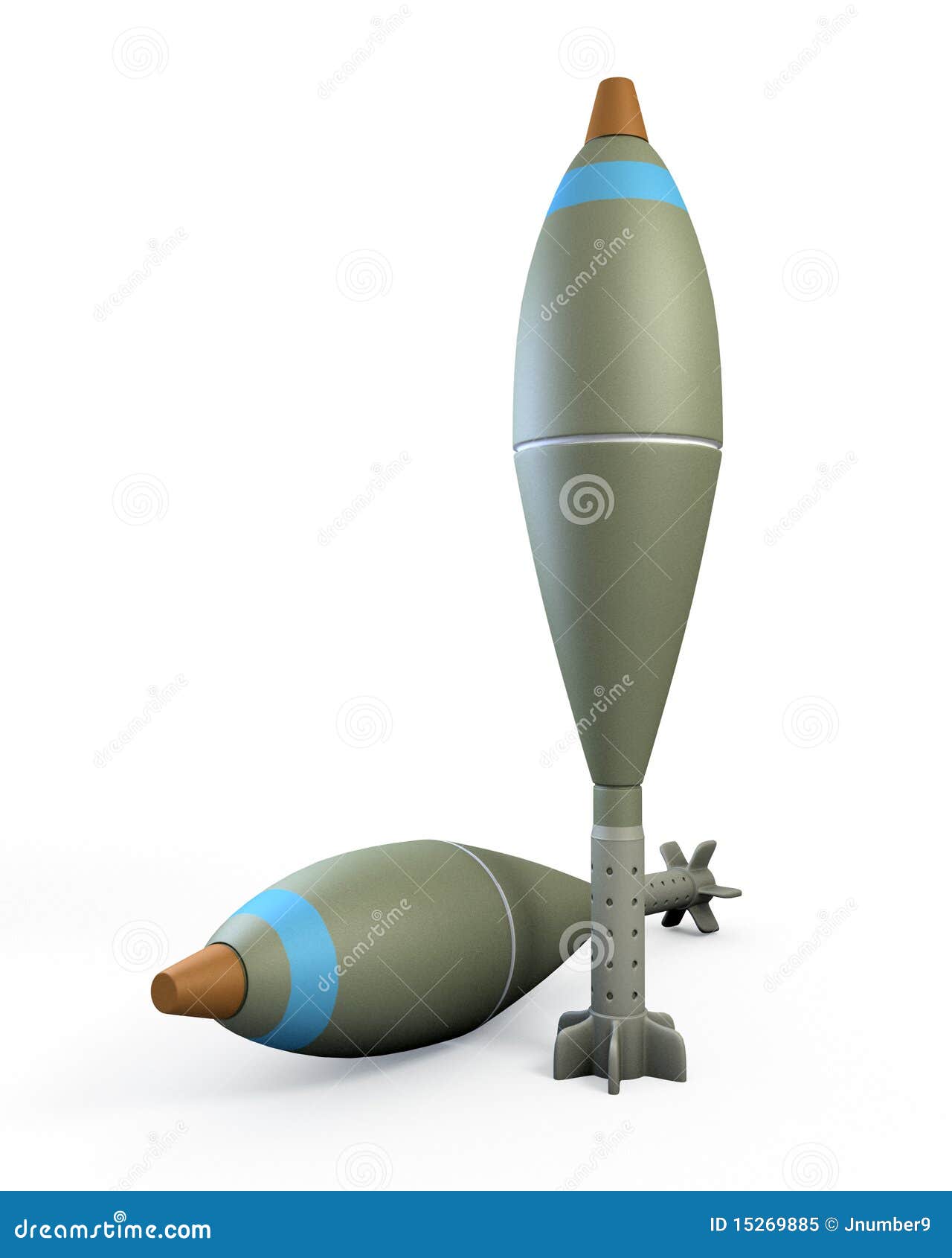 Mortar shells stock illustration. Illustration of explosive - 15269885