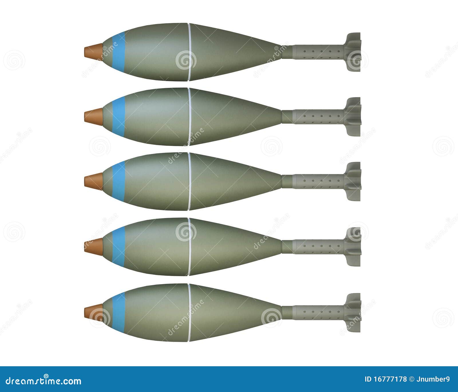 Mortar shells stock illustration. Illustration of three - 16777178