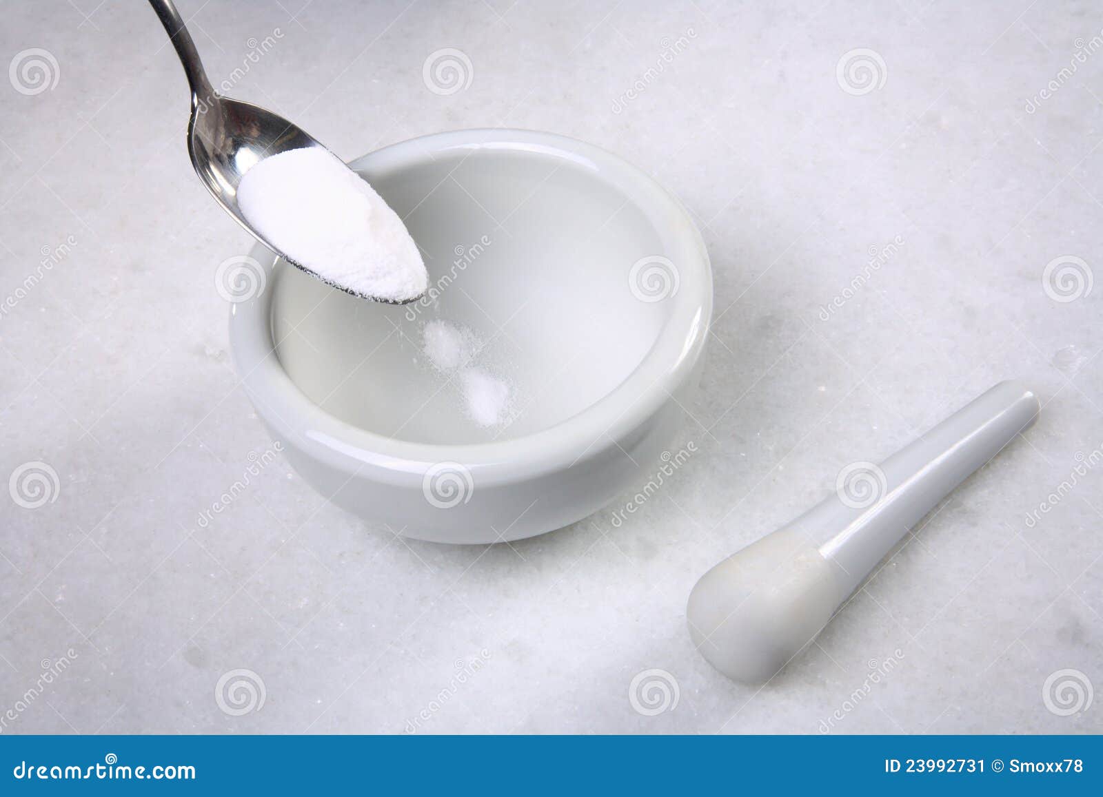 Mortar with Spoon and Powder Stock Image - Image of mortar, laboratory ...
