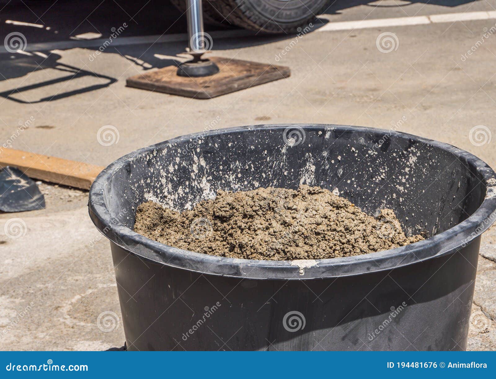 Mortar Trough in Construction Industry Stock Photo - Image of trough ...