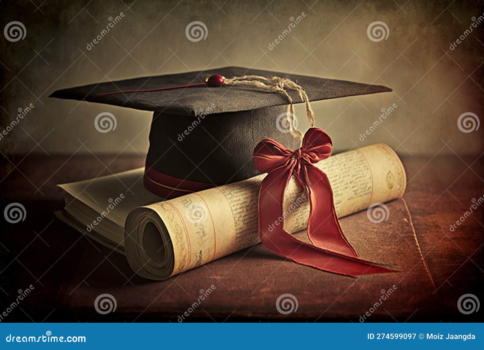 Graduation Scroll Certificate Cartoon Vector | CartoonDealer.com #273058625