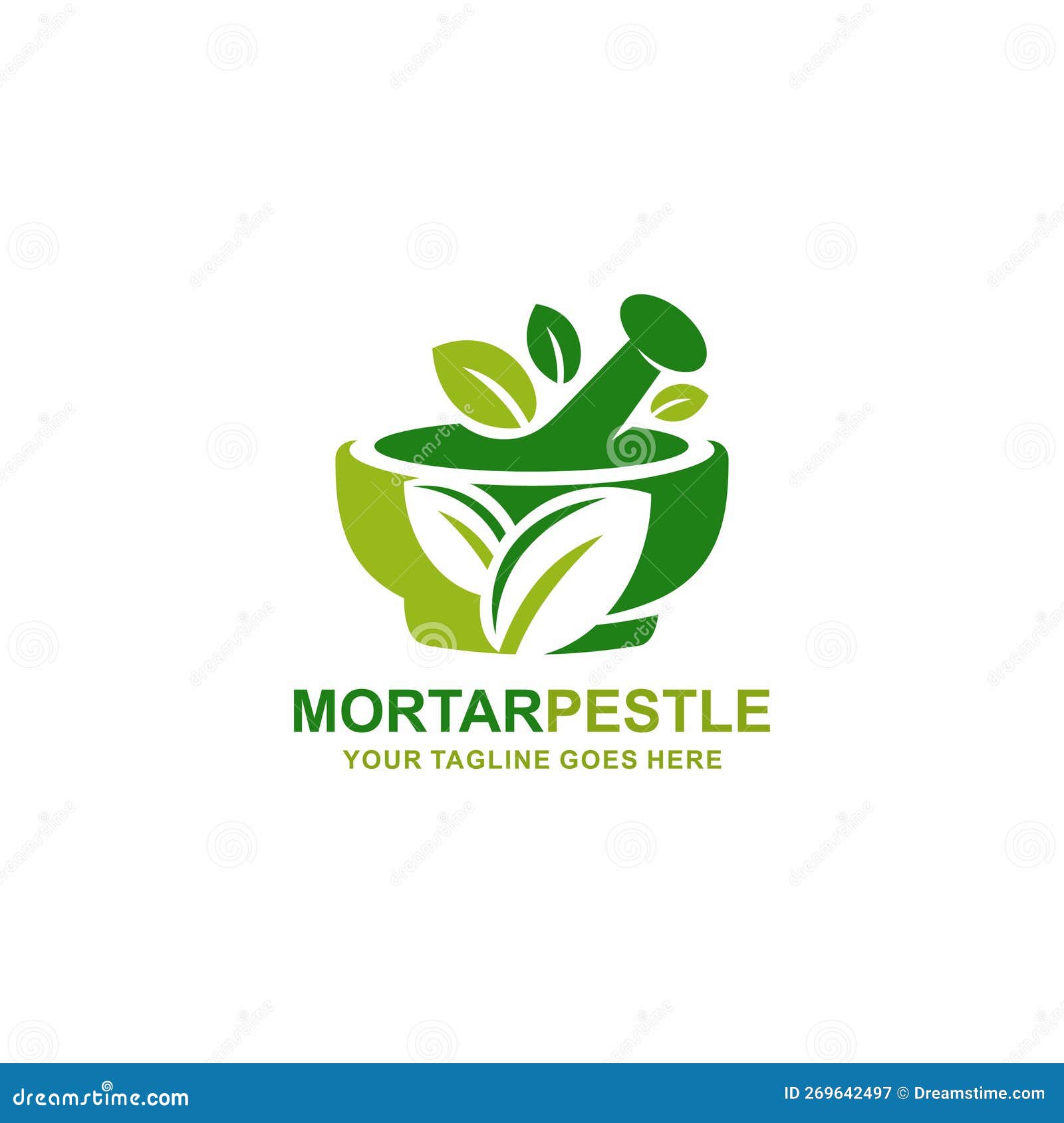 Mortar and pestle logo stock vector. Illustration of herb - 269642497
