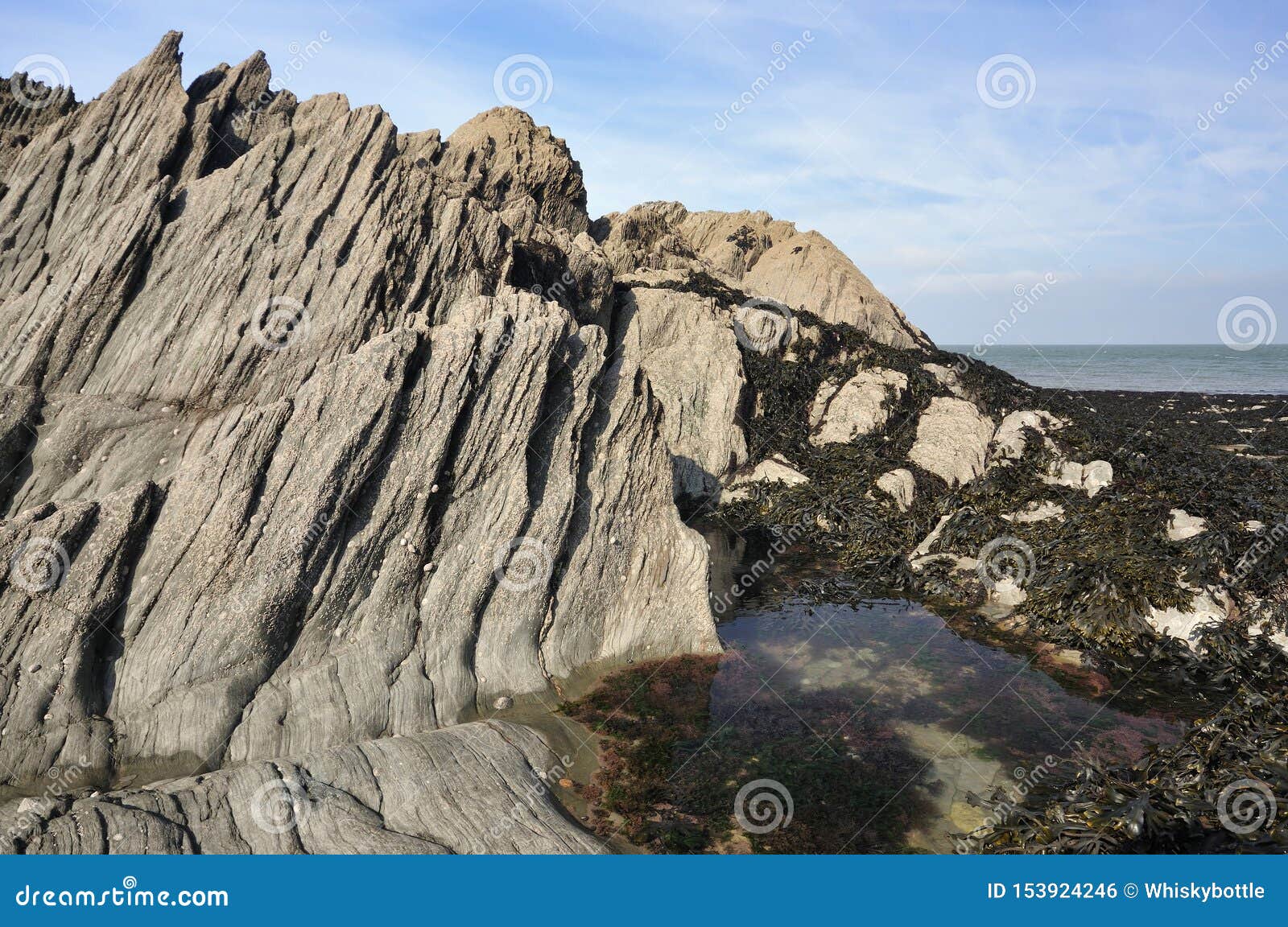 Morte Slate rock formation stock photo. Image of rock - 153924246