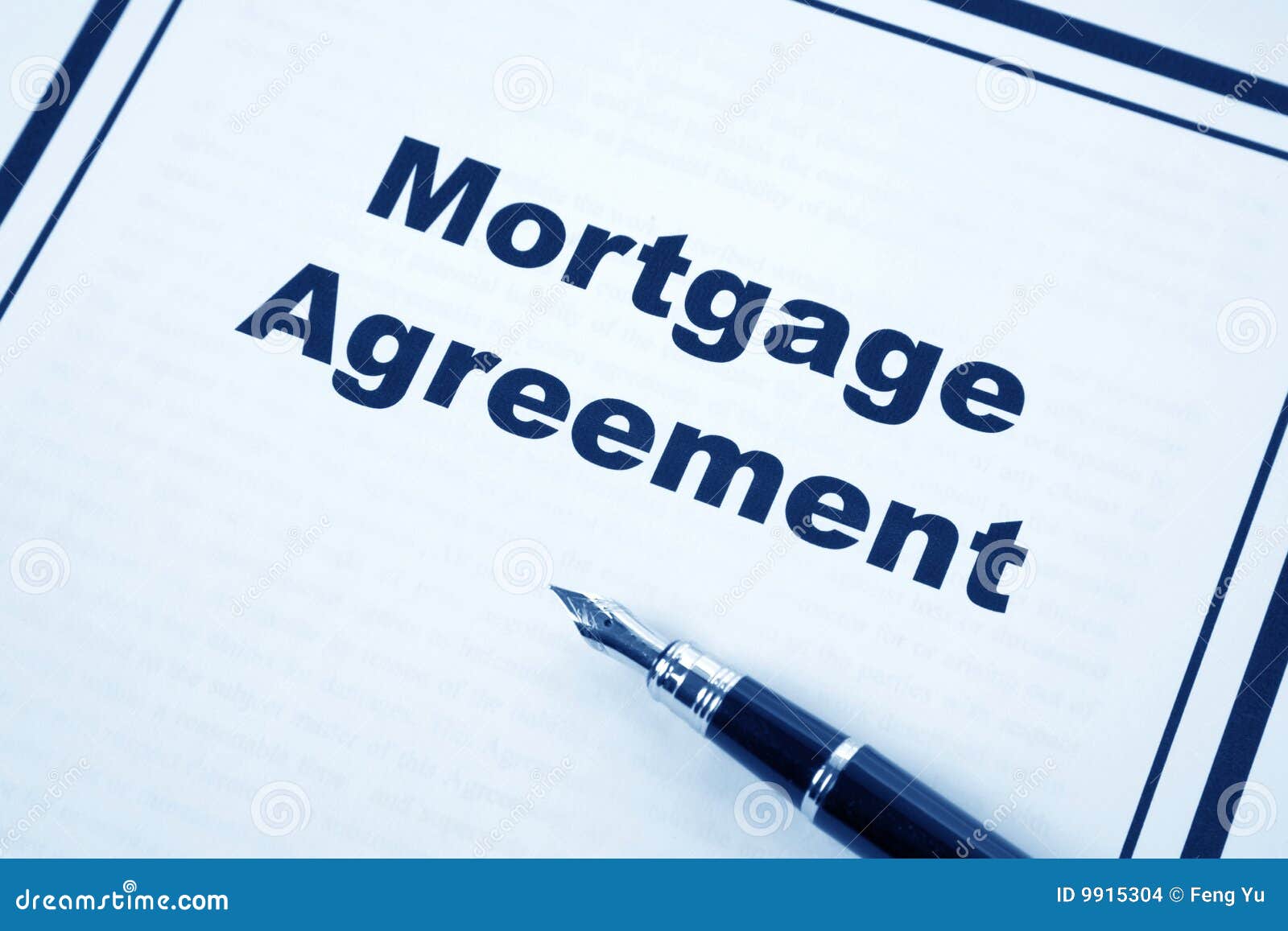 Mortgage Agreement stock photo. Image of contract, document - 9915304