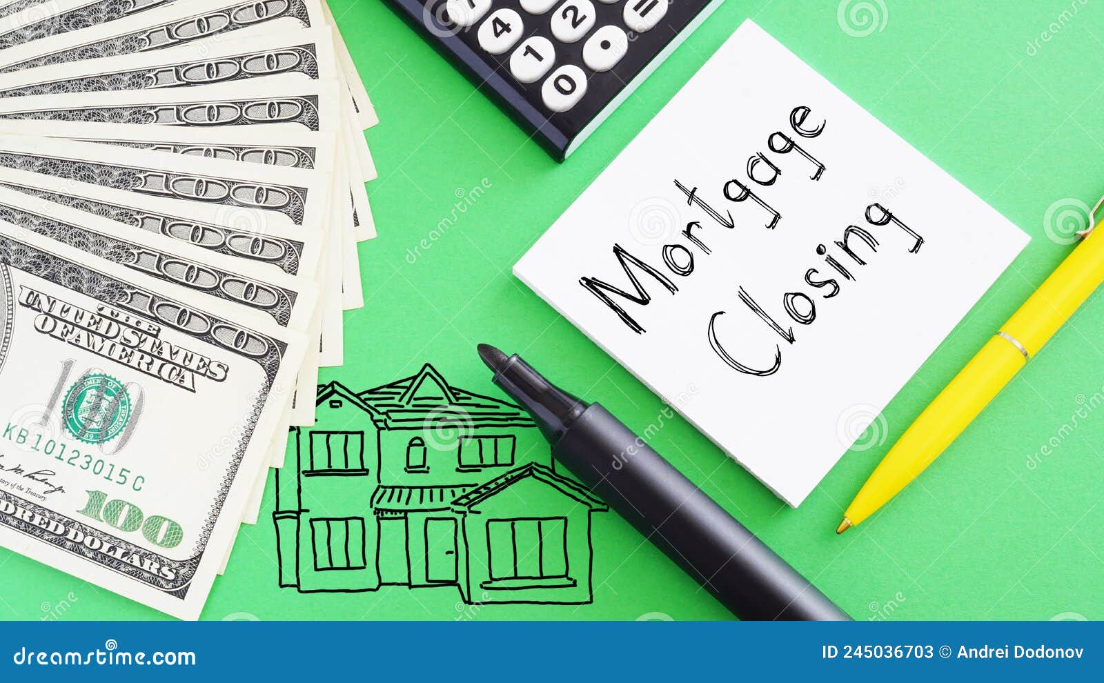 Mortgage Closing is Shown on the Photo Using the Text Stock Image ...