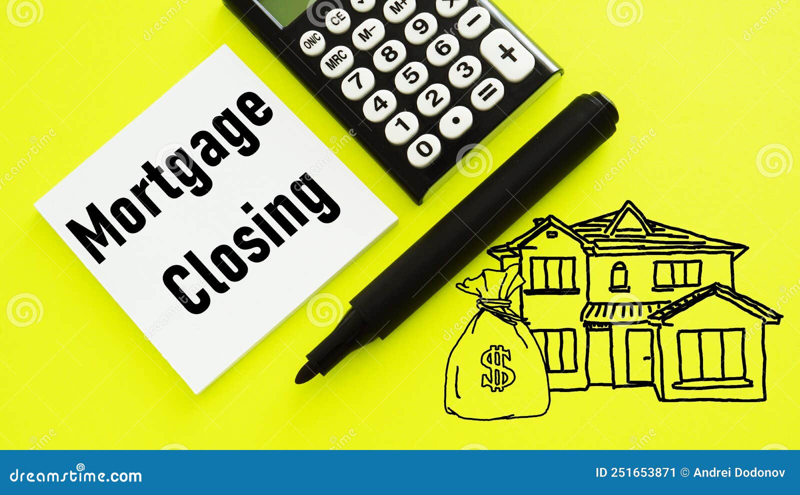 Mortgage Closing is Shown Using the Text Stock Image - Image of office ...