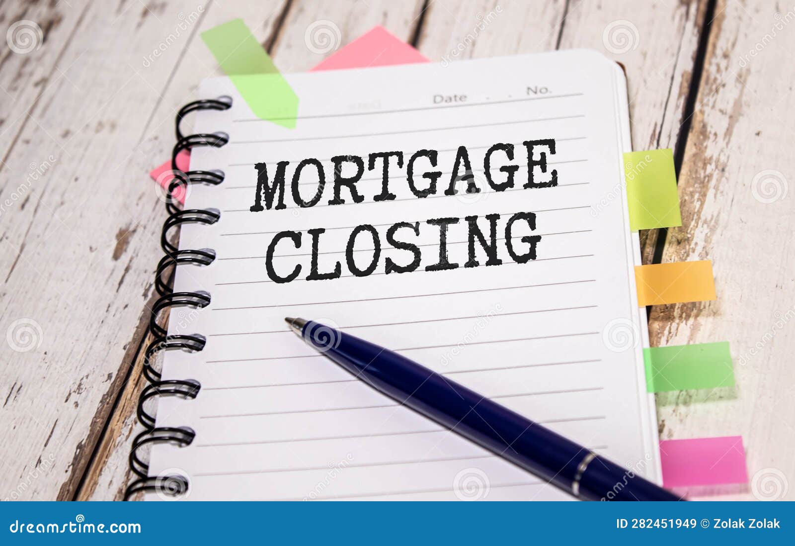 Mortgage Closing is Shown Using a Text Stock Image - Image of money ...
