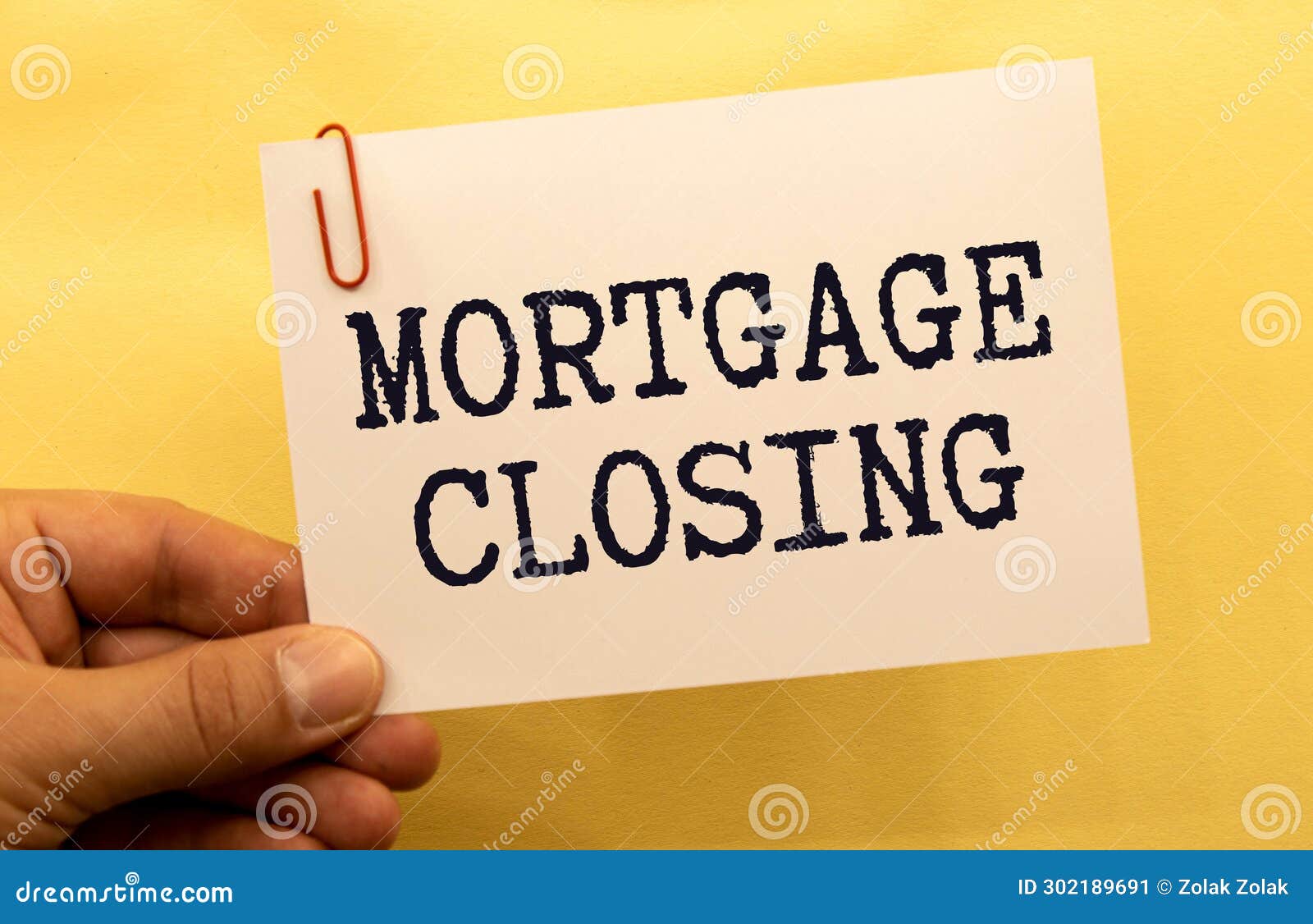 Mortgage Closing is Shown Using a Text Stock Image - Image of ...