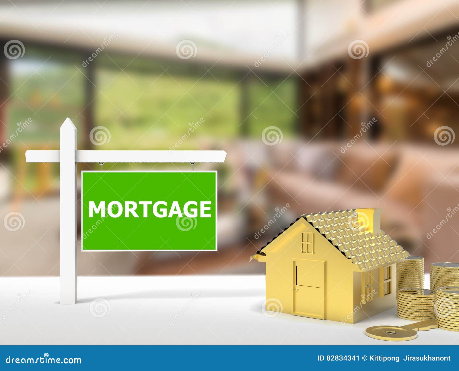 Mortgage house sign stock image. Image of estate, business - 82834341
