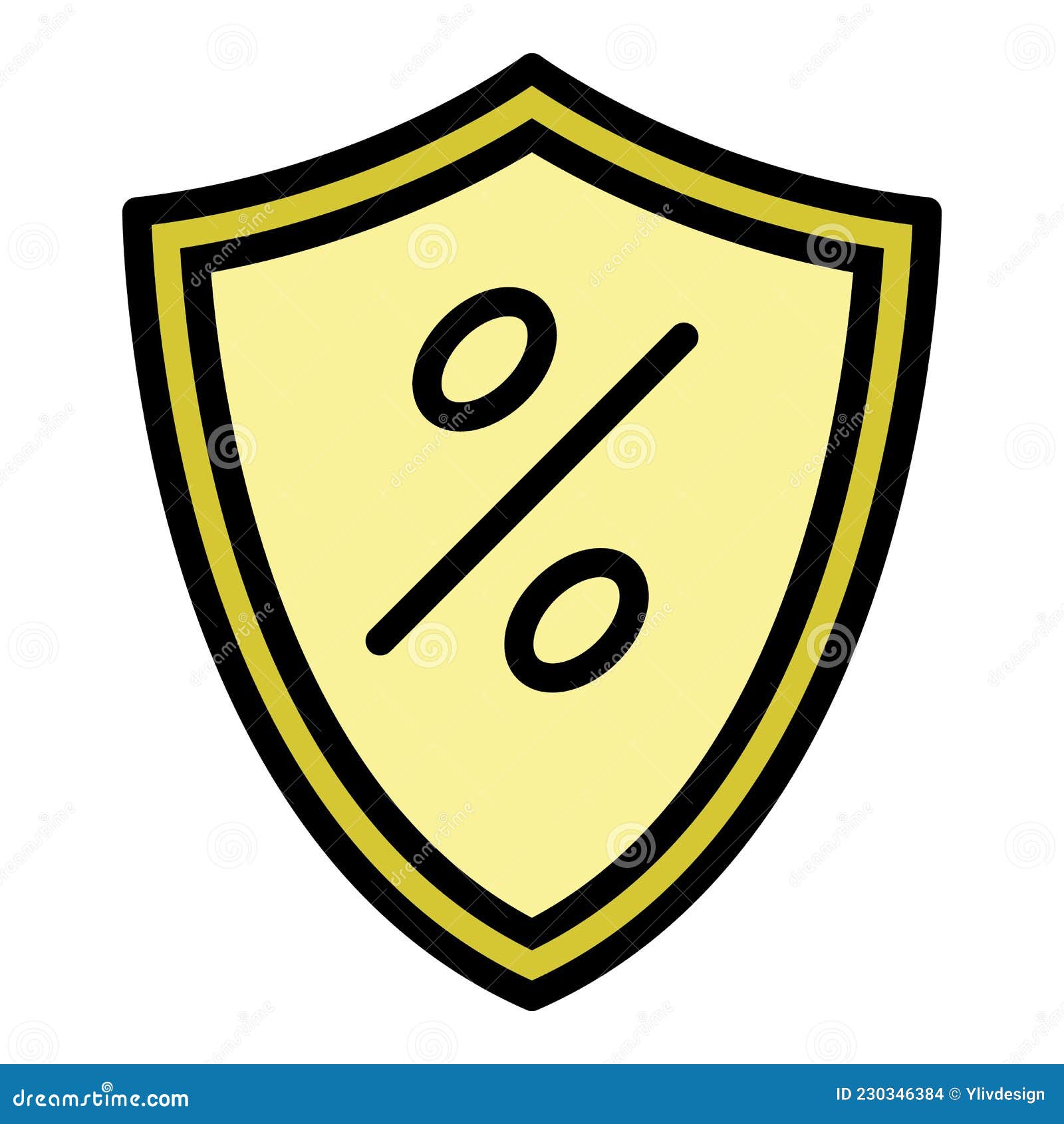 Mortgage Interest Protection Icon Color Outline Vector Stock Vector ...