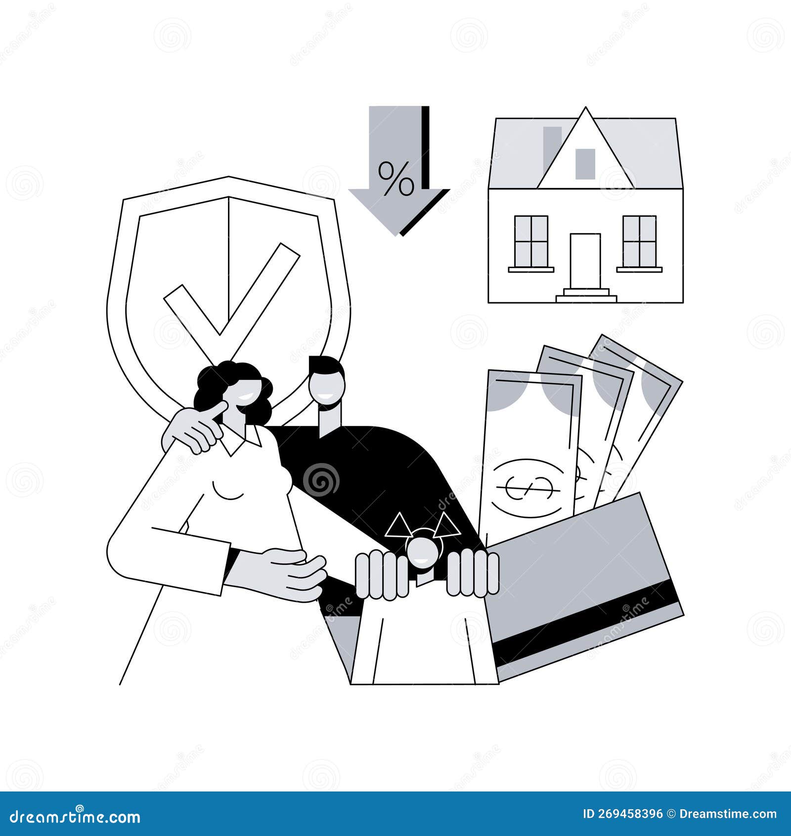 Mortgage Relief Program Abstract Concept Vector Illustration. Stock ...