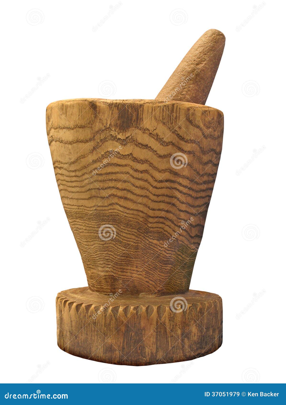 Mortier En Bois Et Pilon D'isolement Image stock - Image du pilons ...