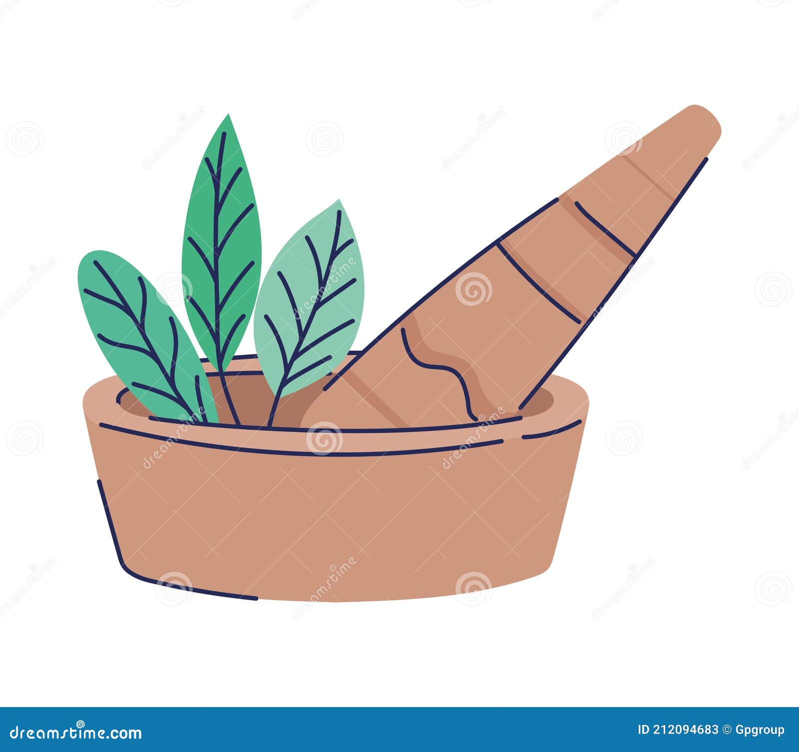 Mortier Et Pilon Sur Fond Blanc Illustration de Vecteur - Illustration ...