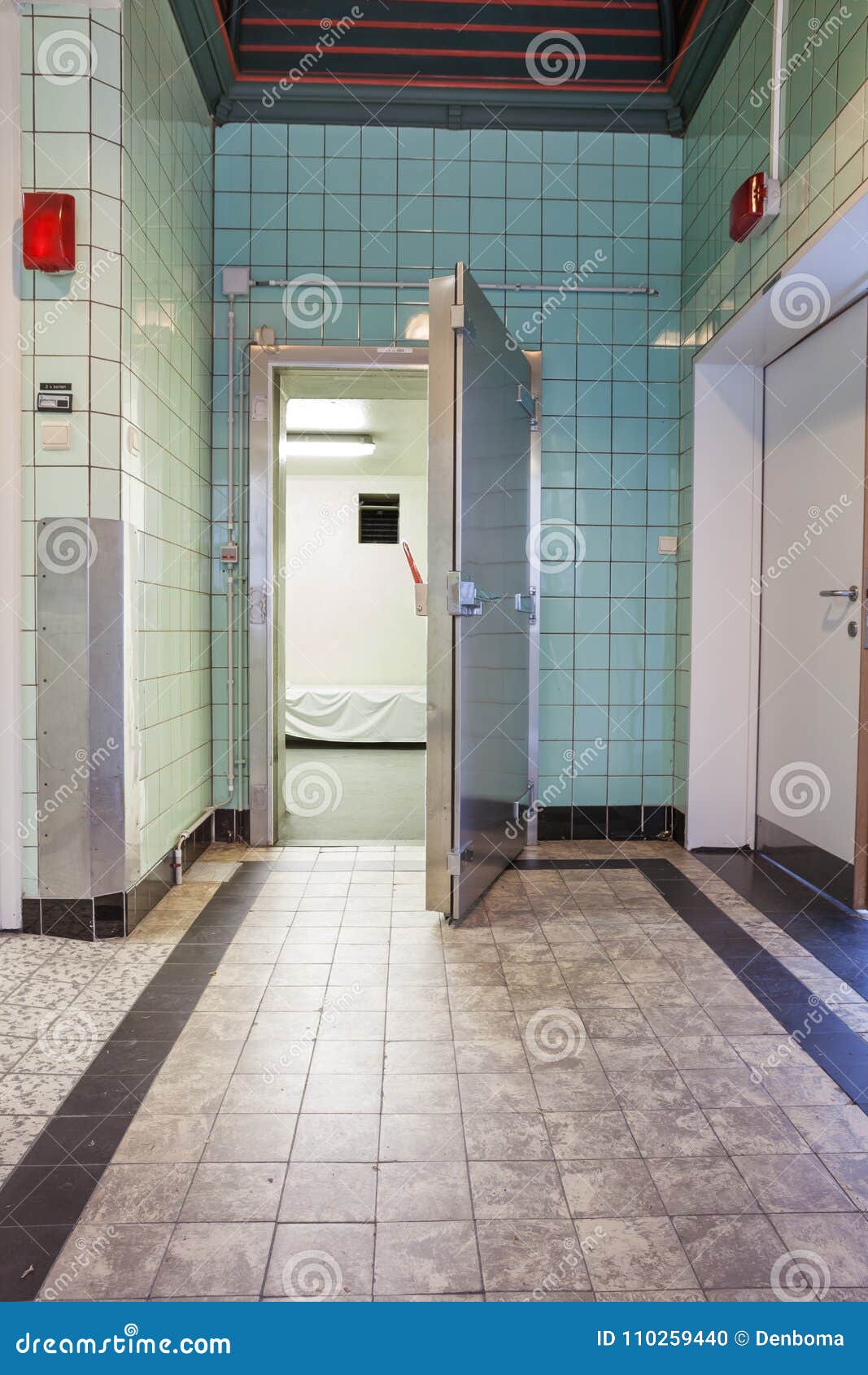 Corpse storage place stock photo. Image of dreary, hall - 110259440