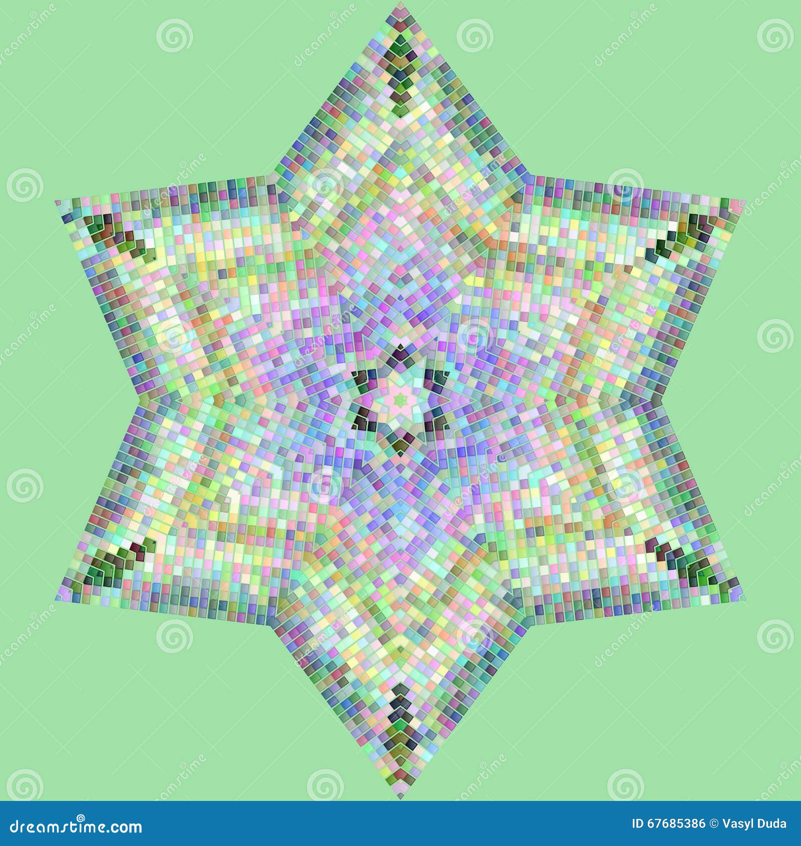 Mosaic stock vector. Illustration of filigree, abstract - 67685386