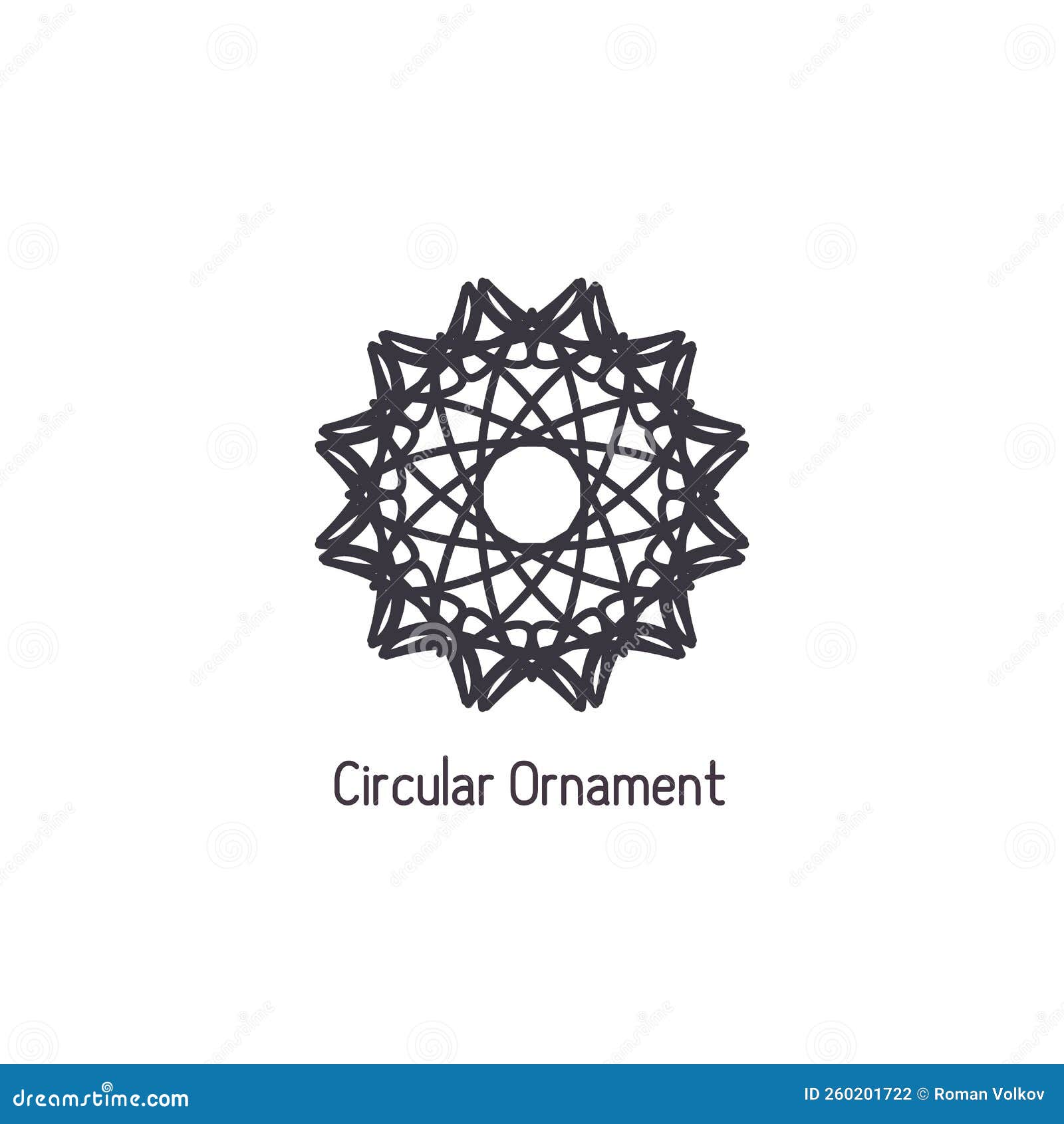 Vector Geometric Circular Linear Emblem Stock Vector - Illustration of ...