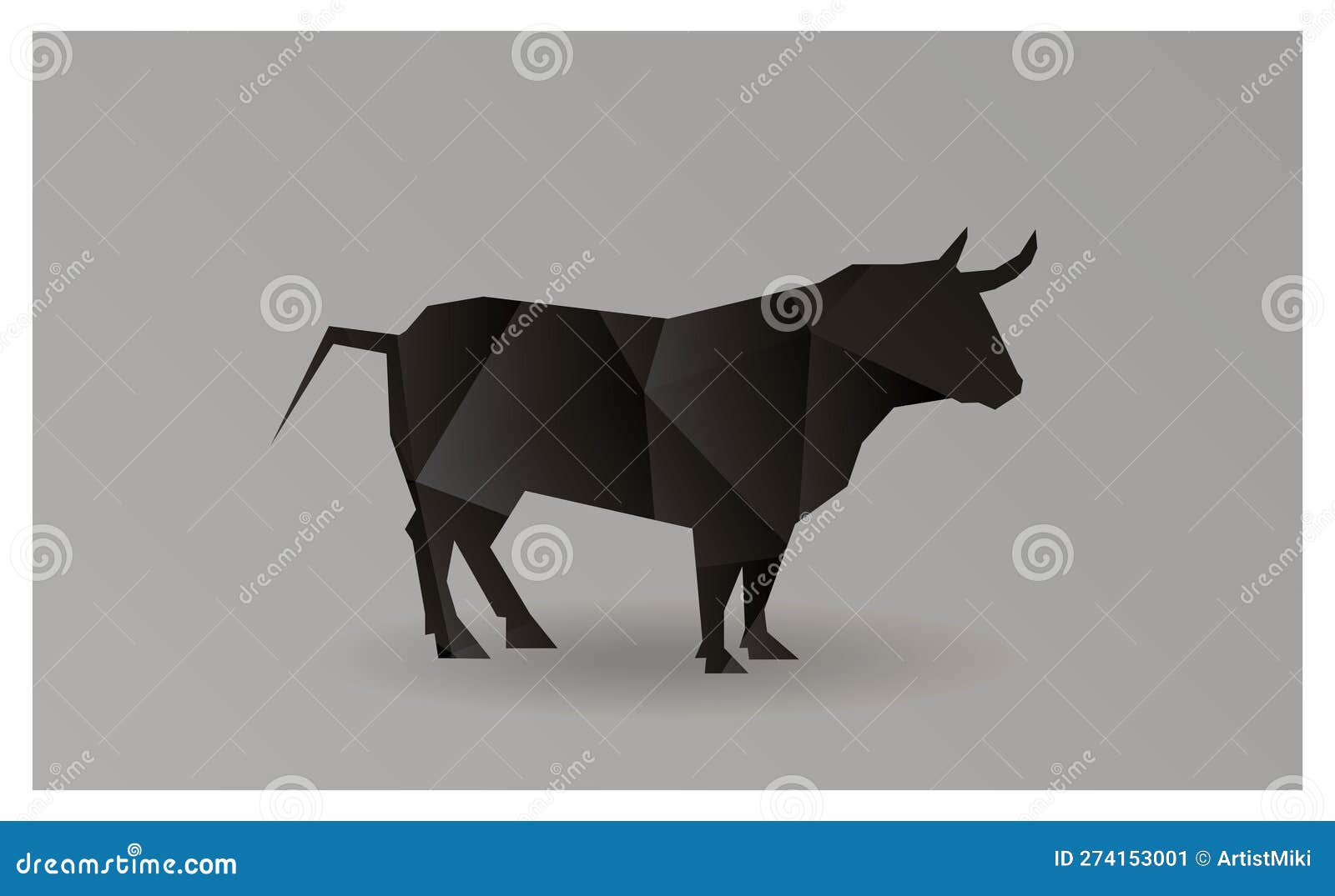 Geometric Bull Clip Art Design, Vector Stock Vector - Illustration of ...