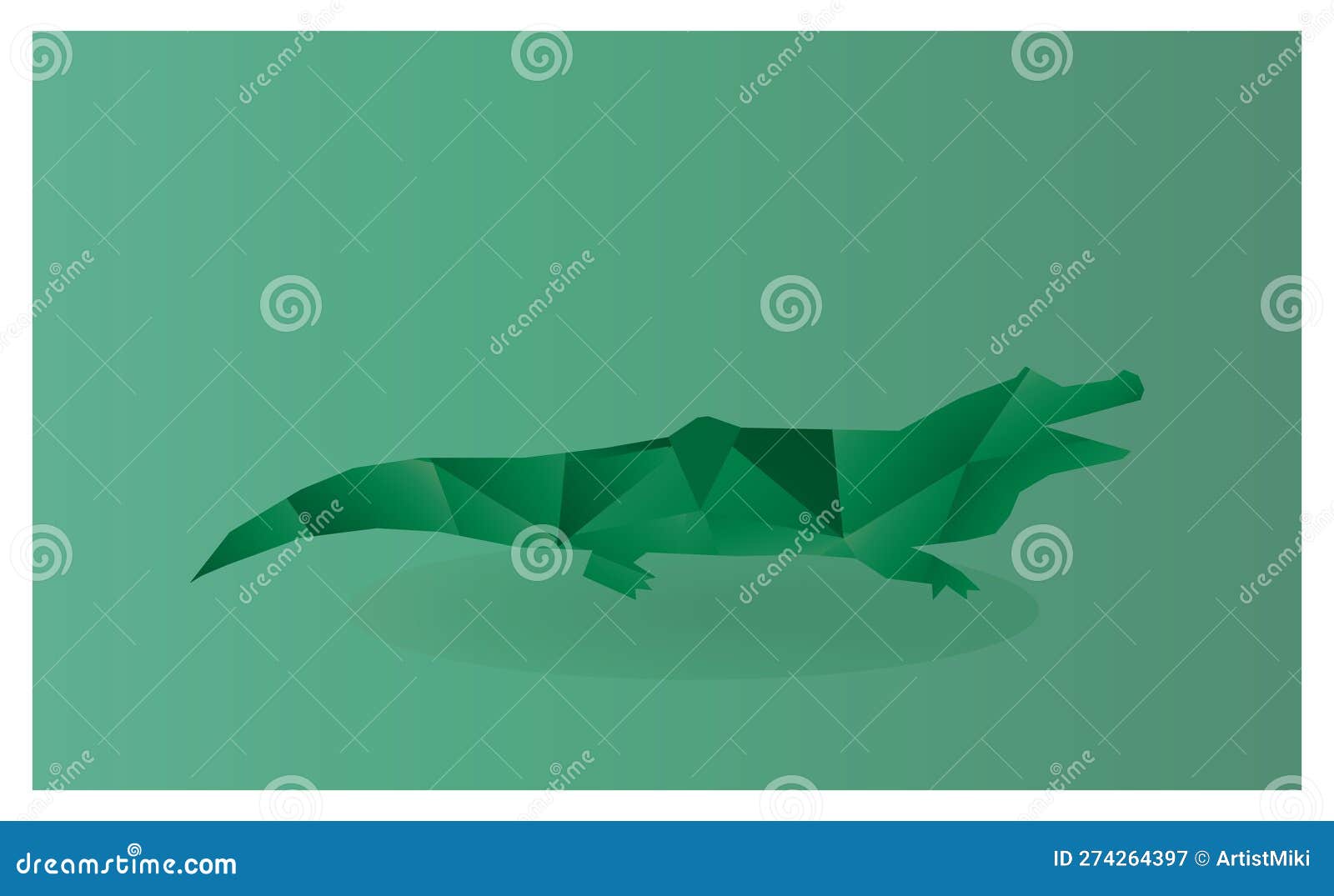 Geometric Crocodile Clip Art Design, Vector Stock Vector - Illustration ...