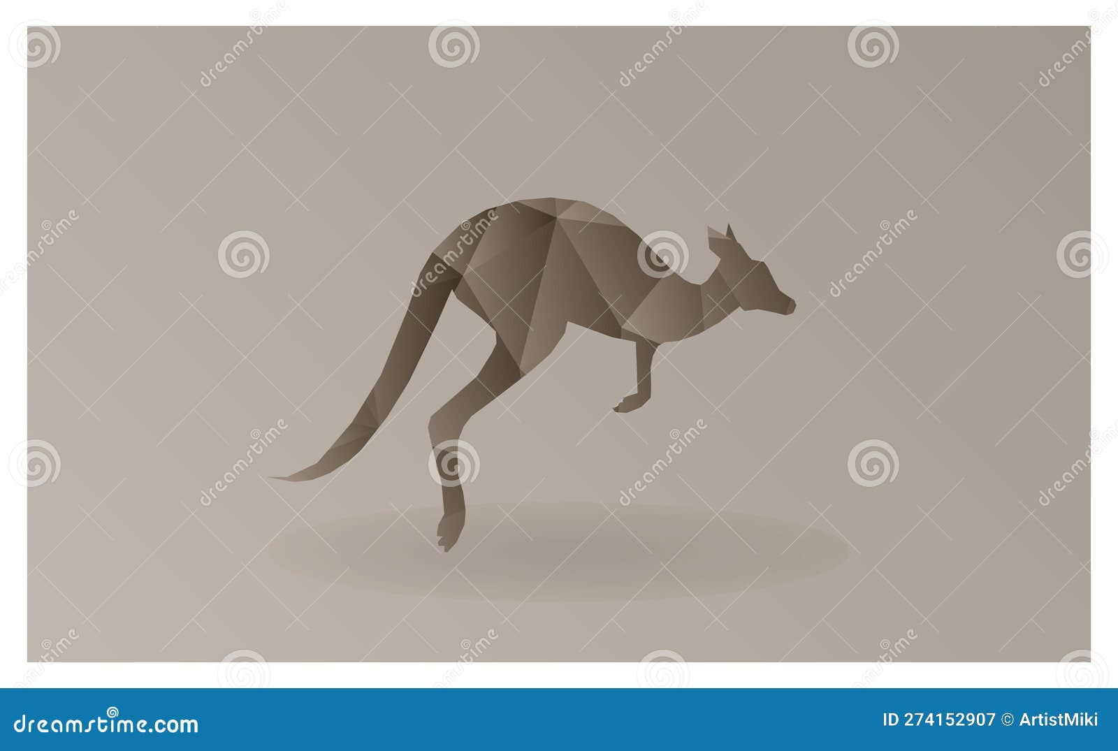 Geometric Kangaroo Clip Art Design, Vector. Stock Vector - Illustration ...