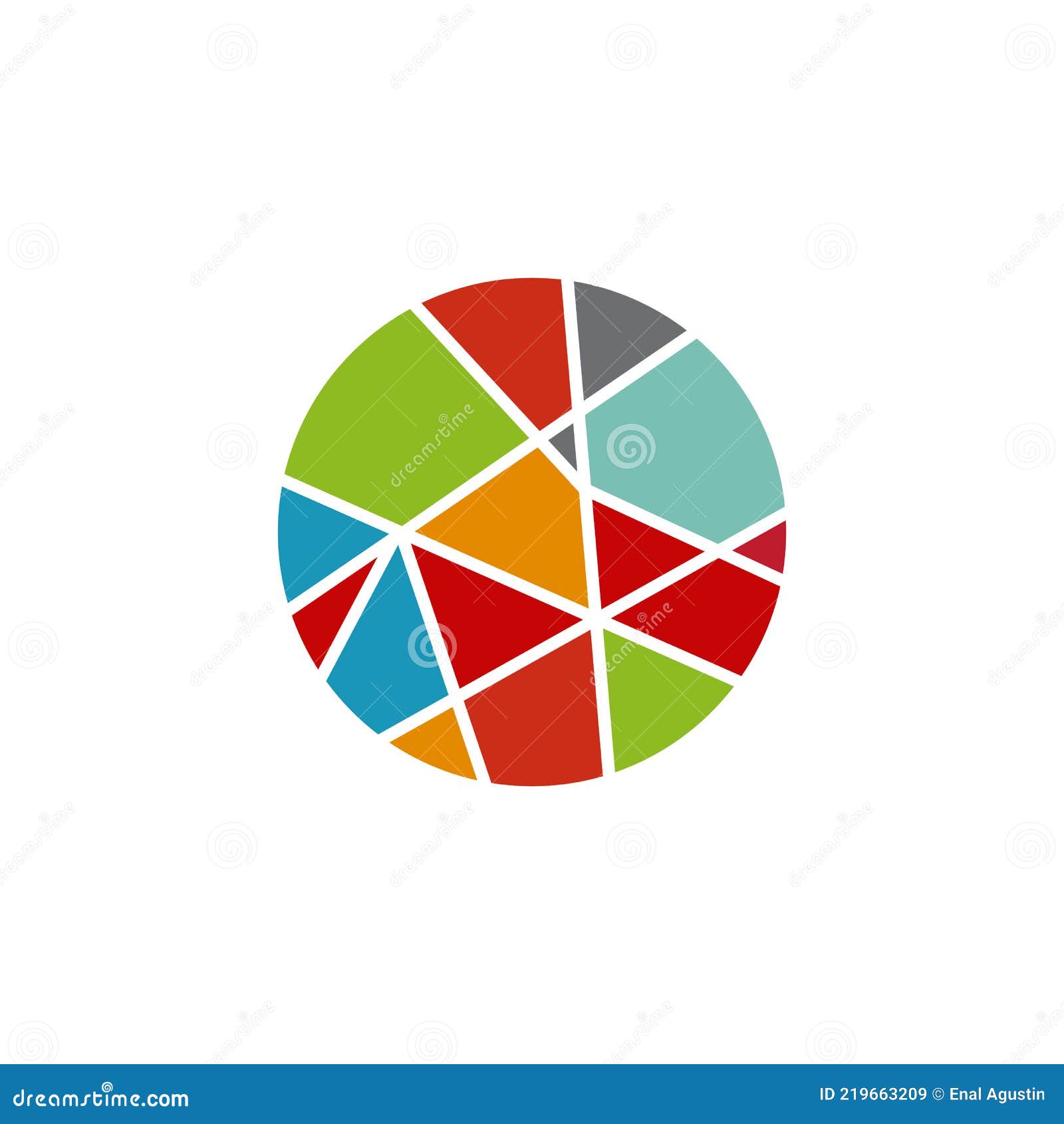 Mosaic Art Logo Design Template Stock Vector - Illustration of design ...