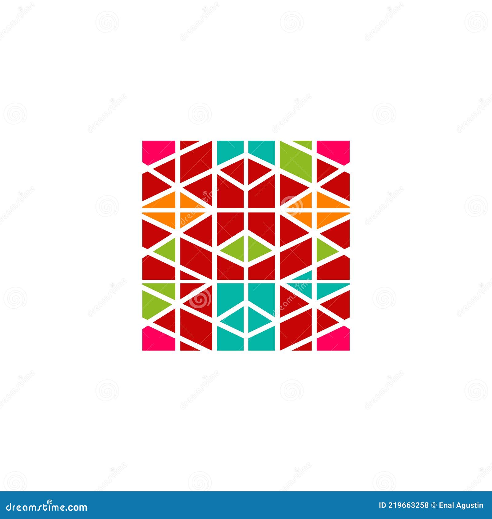 Mosaic Art Logo Design Template Stock Vector - Illustration of ...