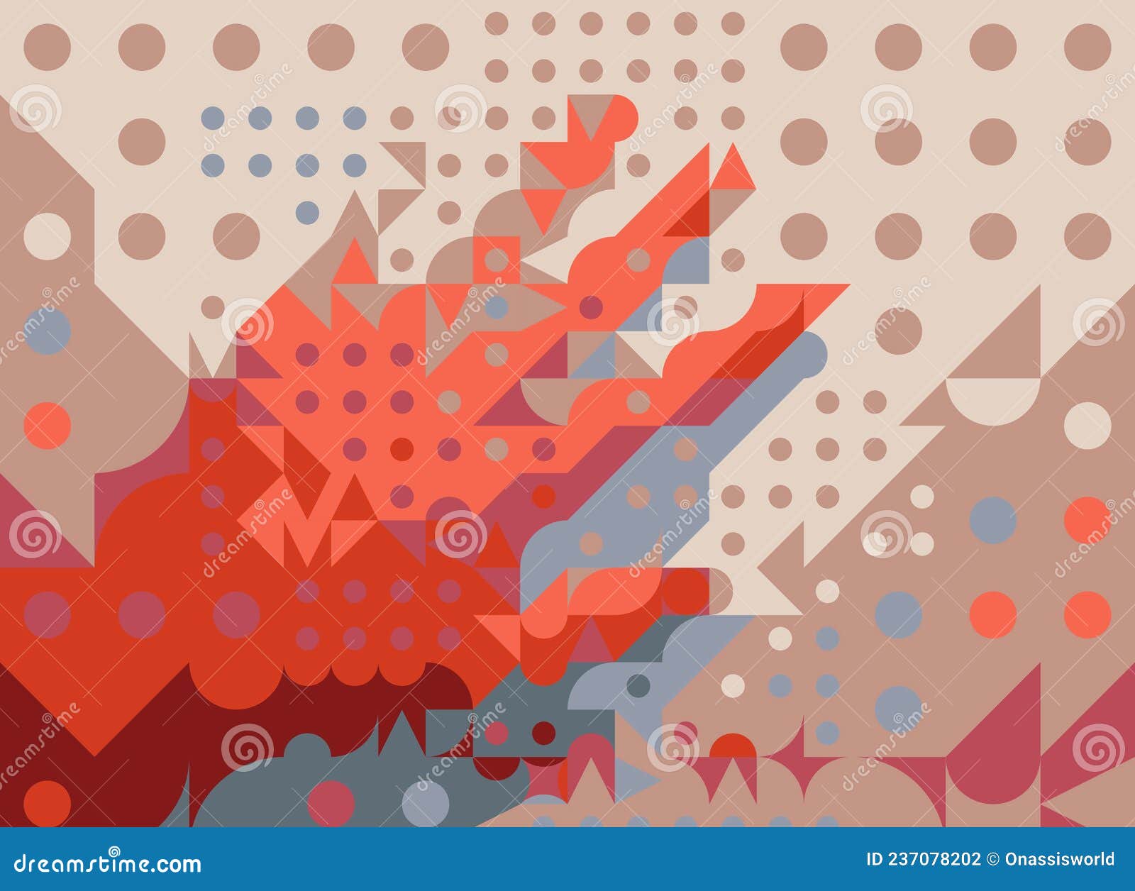 Mosaic Art Shapes Abstracts Backgrounds Stock Illustration ...