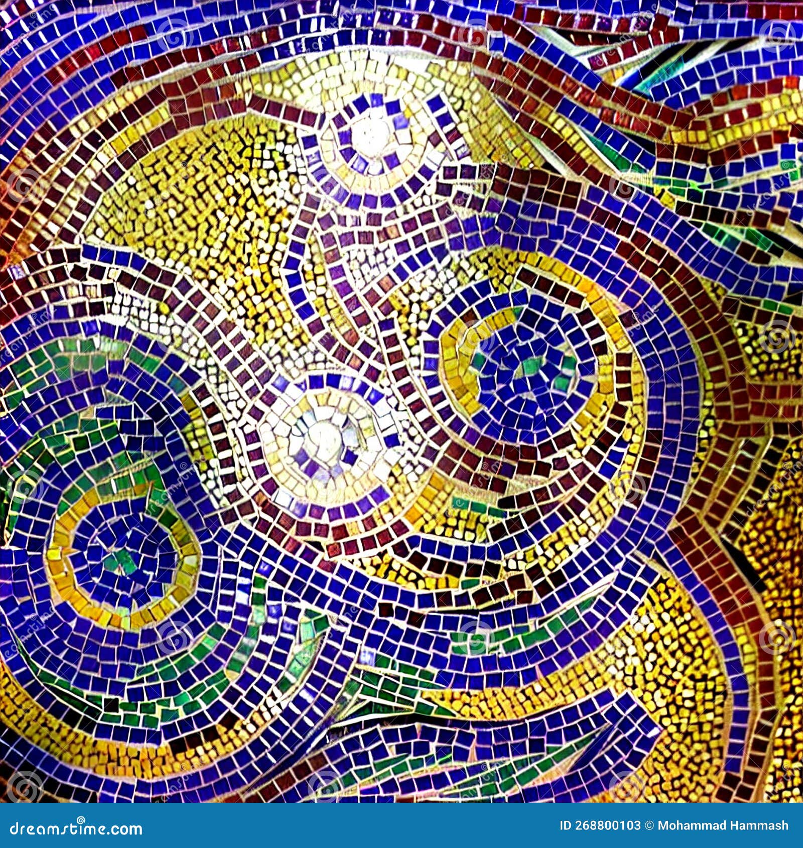 A Mosaic Artistry Masterpiece, Made with Generative Stock Illustration ...