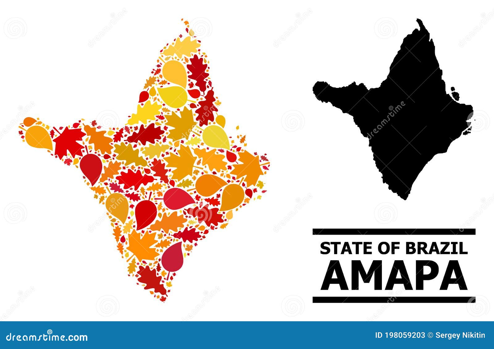 Amapa State Map Silhouette Royalty-Free Stock Photography ...