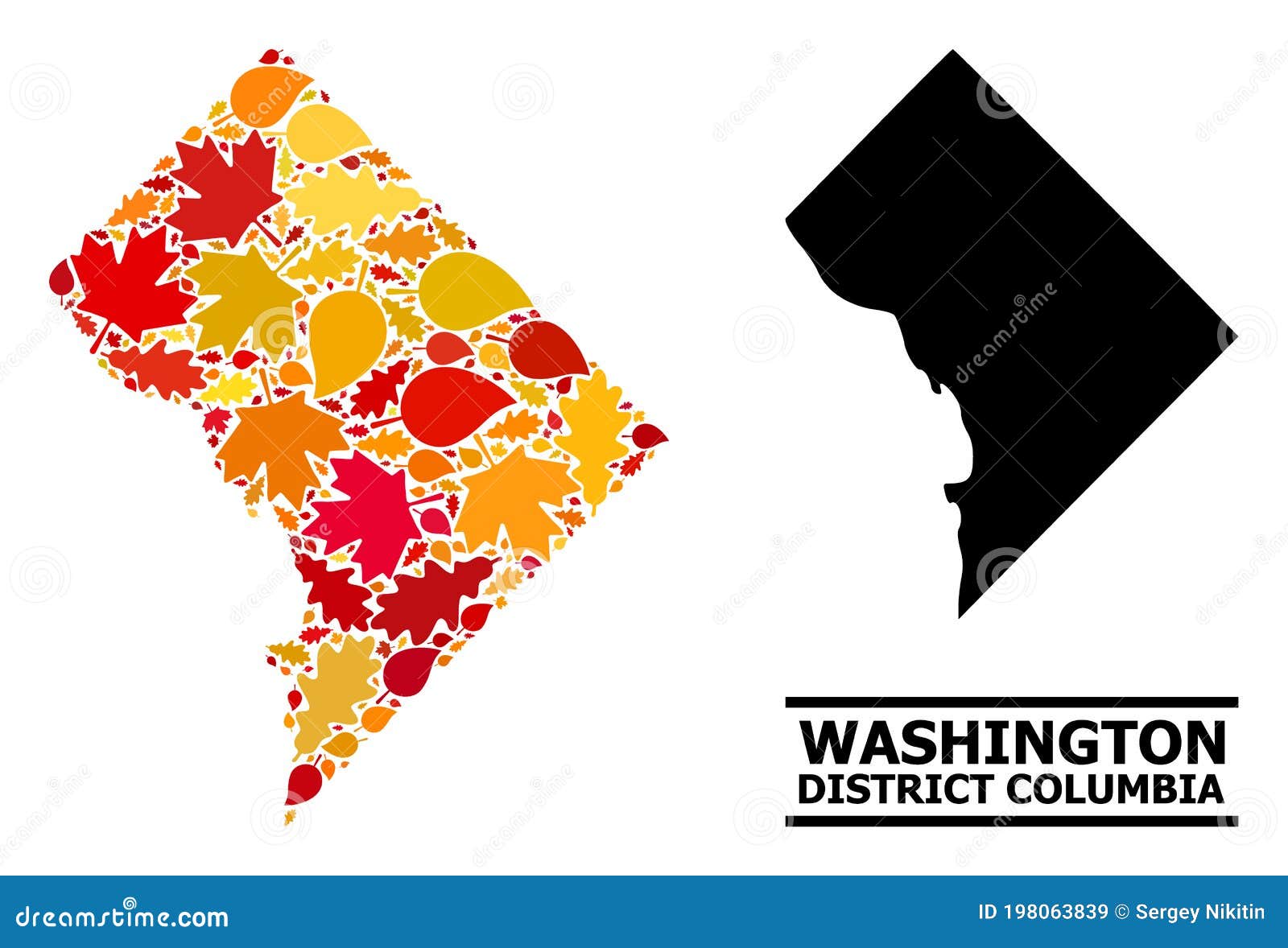 District Of Columbia Hand Drawn Pencil Sketch Outline Map With The ...