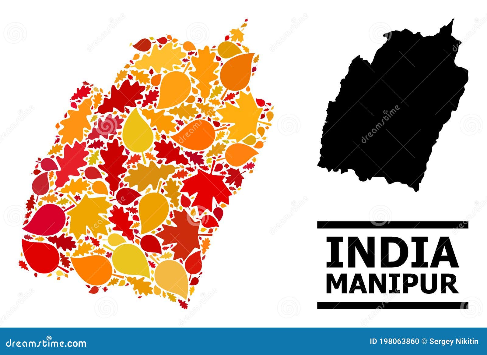 Manipur State Location Within India Map. 3D Illustration Royalty-Free ...