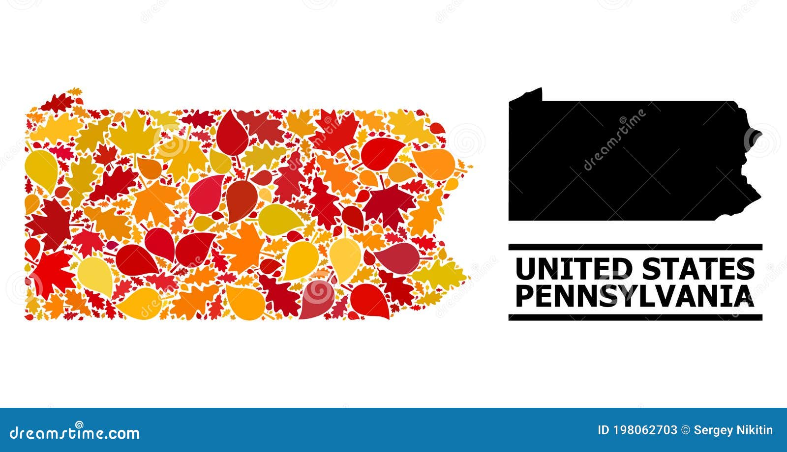 Pennsylvania State Outline Administrative And Political Vector Map In ... Pennsylvania State Outline Administrative And Political Vector Map In ...