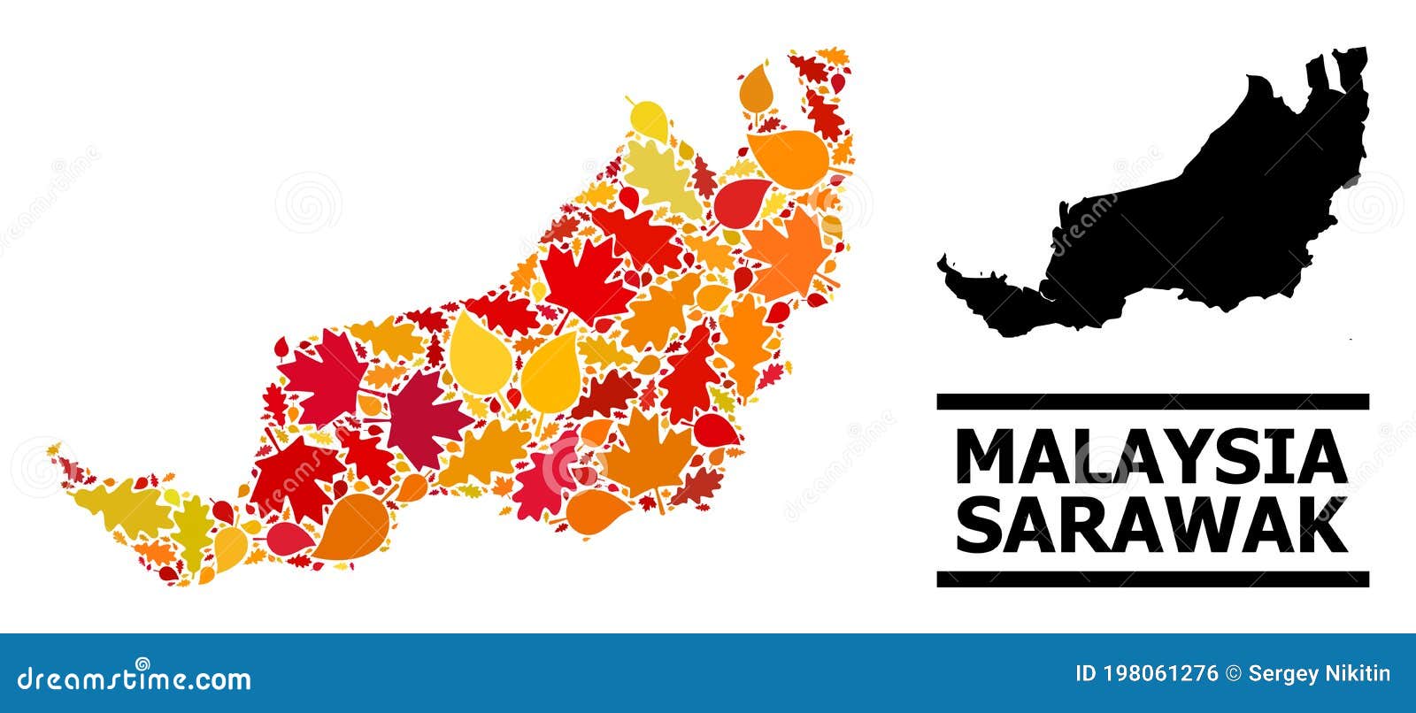 Sarawak Map Vector | CartoonDealer.com #131508906