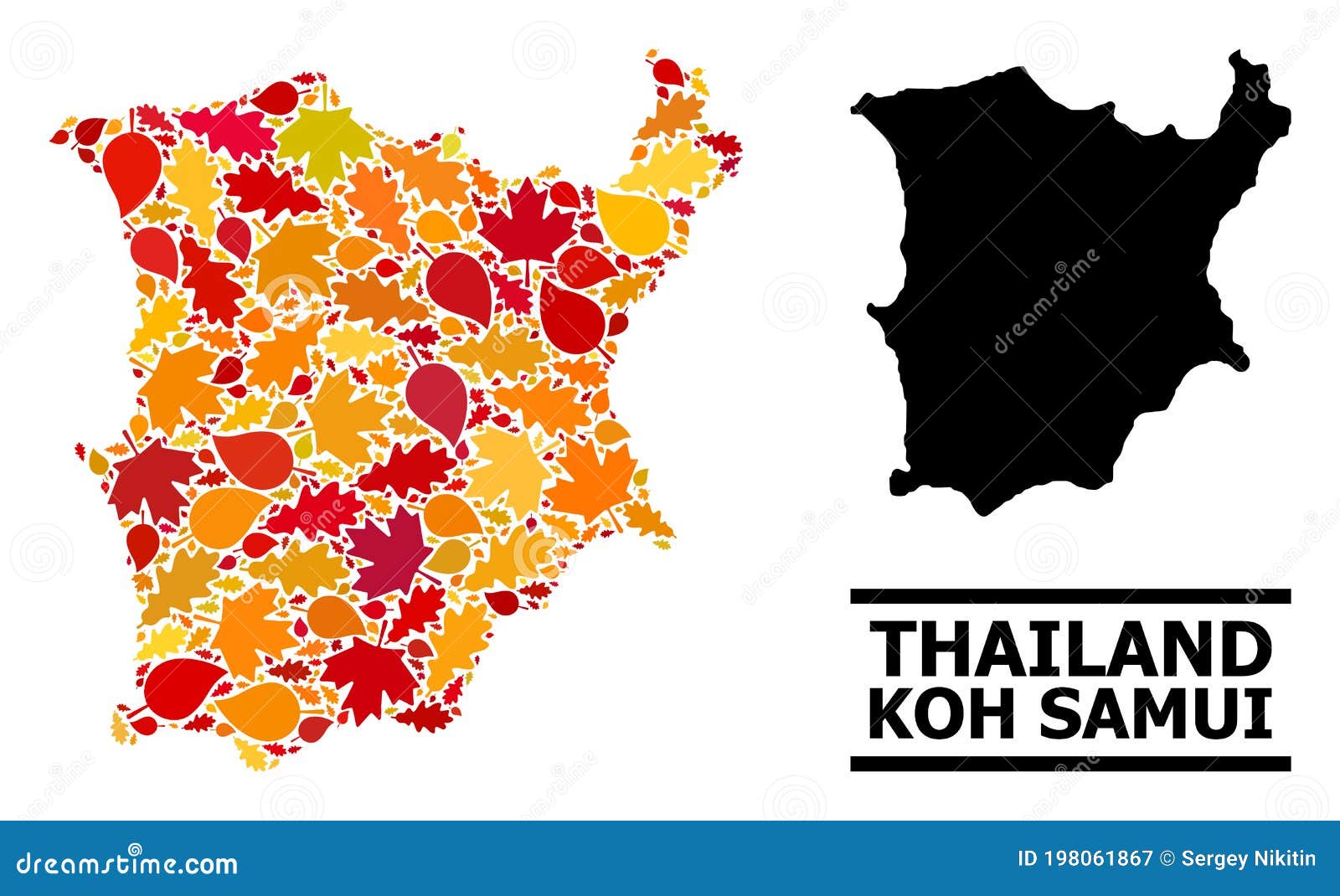 Ko Samui Vector Map. | CartoonDealer.com #98654800