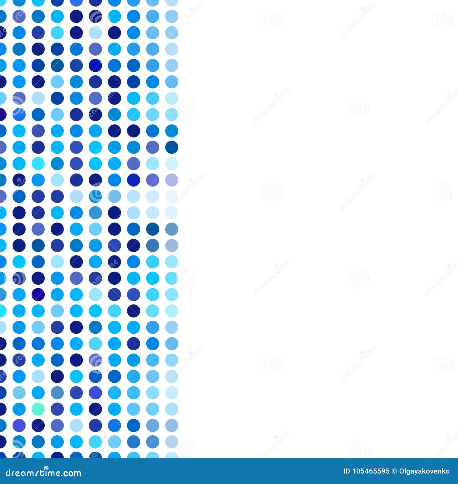 Mosaic Background Random Dark and Light Blue Circles Stock Vector ...