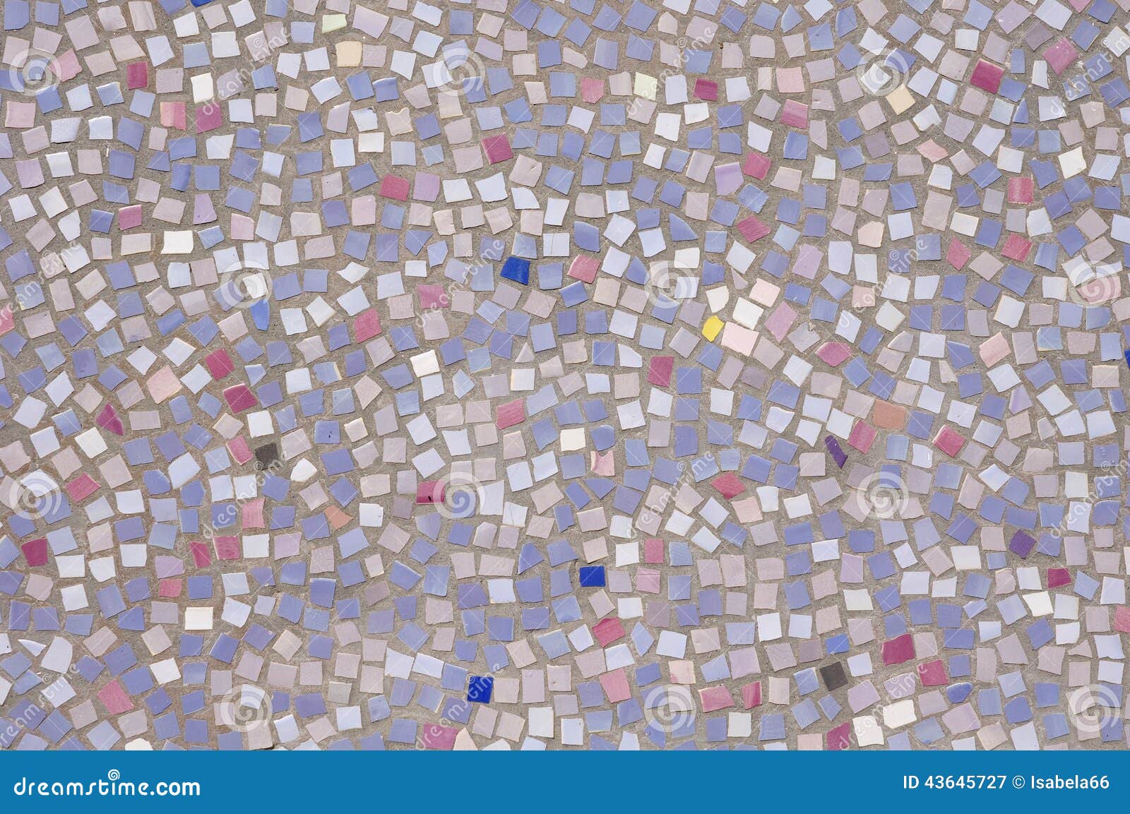 Mosaic of Broken Tile Pieces on Wall Stock Image - Image of kibbled ...