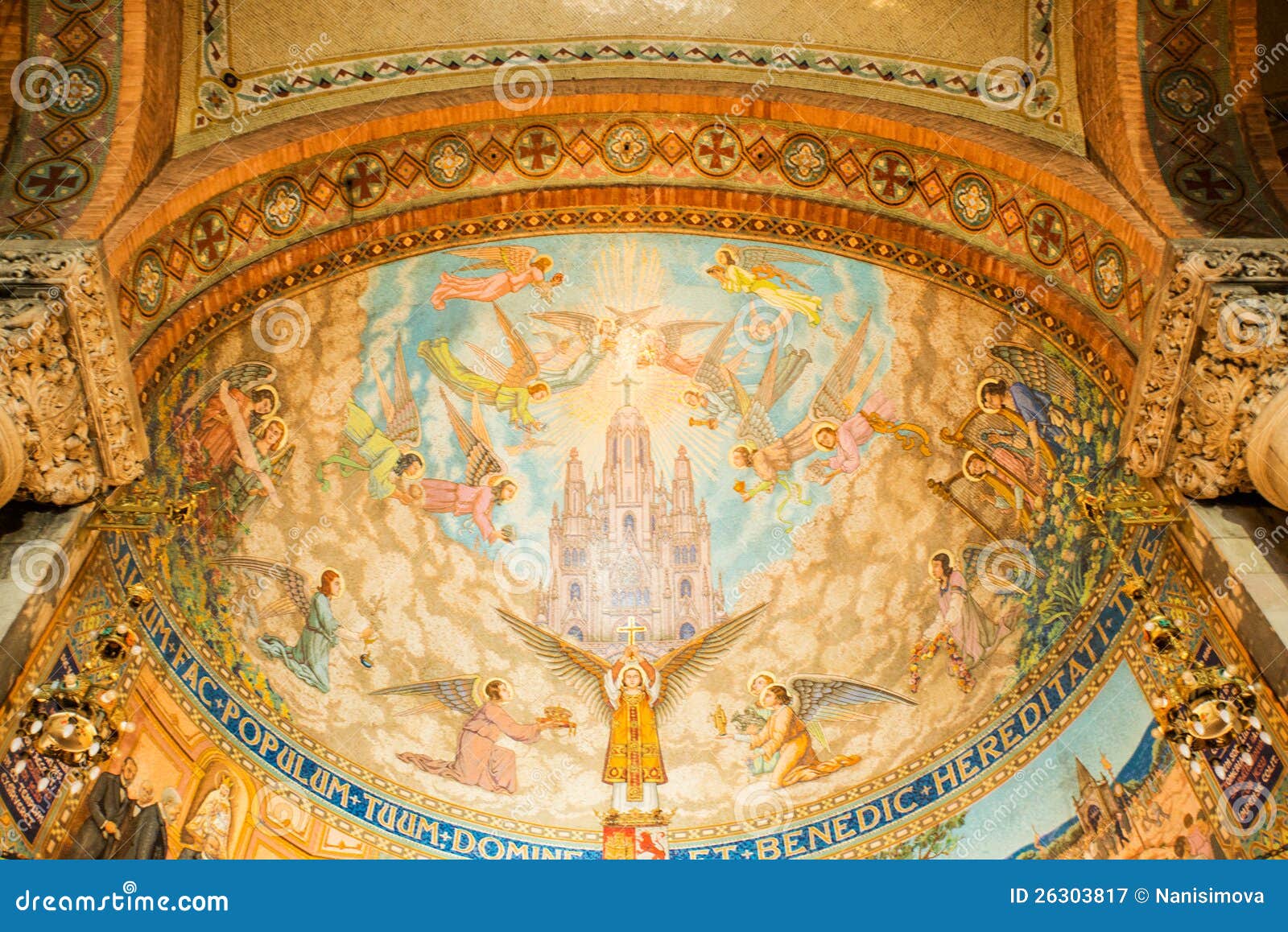 Mosaic ceiling in church stock image. Image of cupola - 26303817