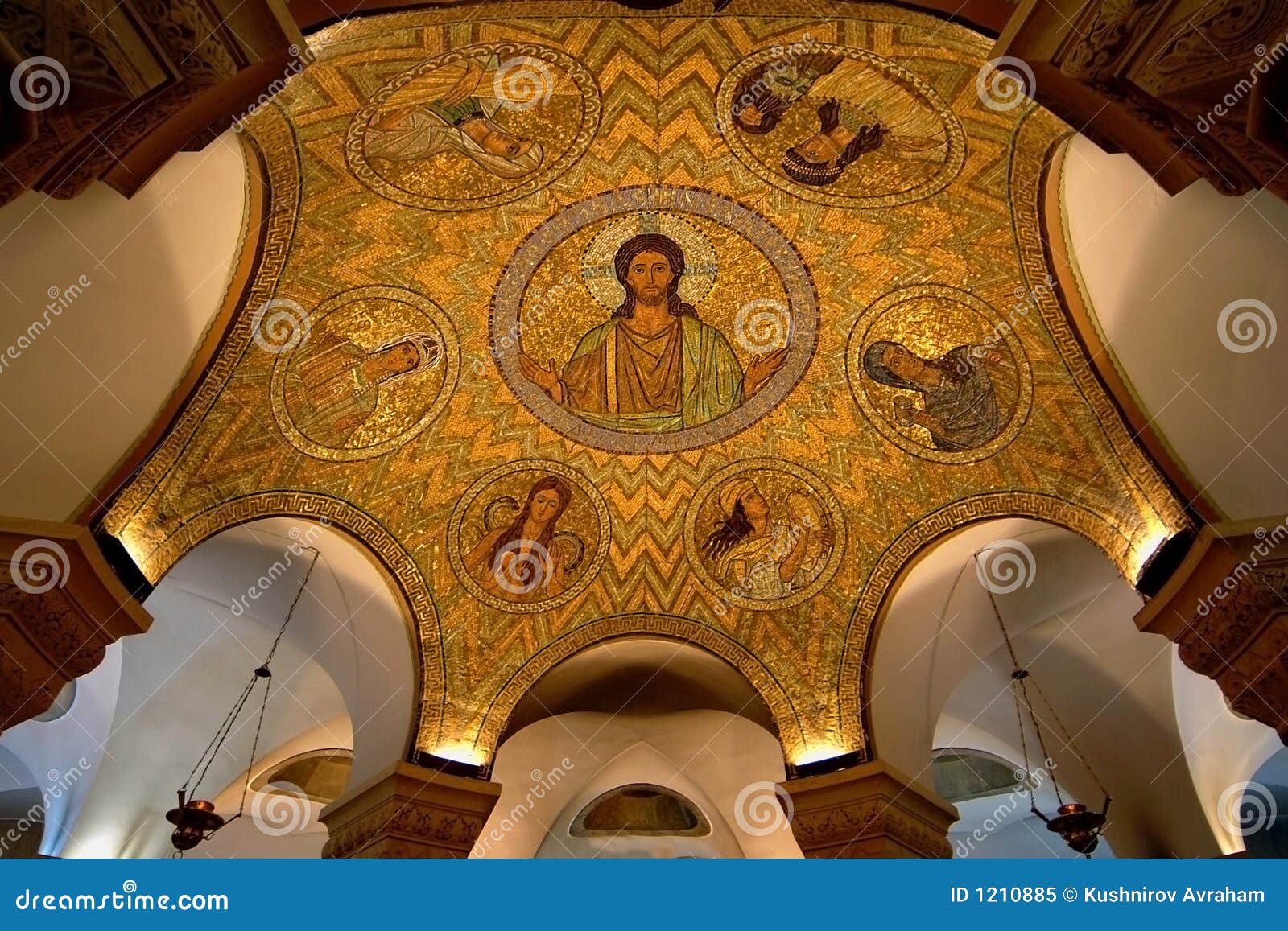 Mosaic Ceiling in Jerusalem Editorial Image - Image of churches ...