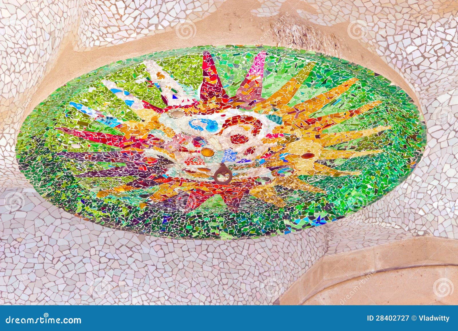 Mosaic ceiling sun stock image. Image of antonio, modern - 28402727