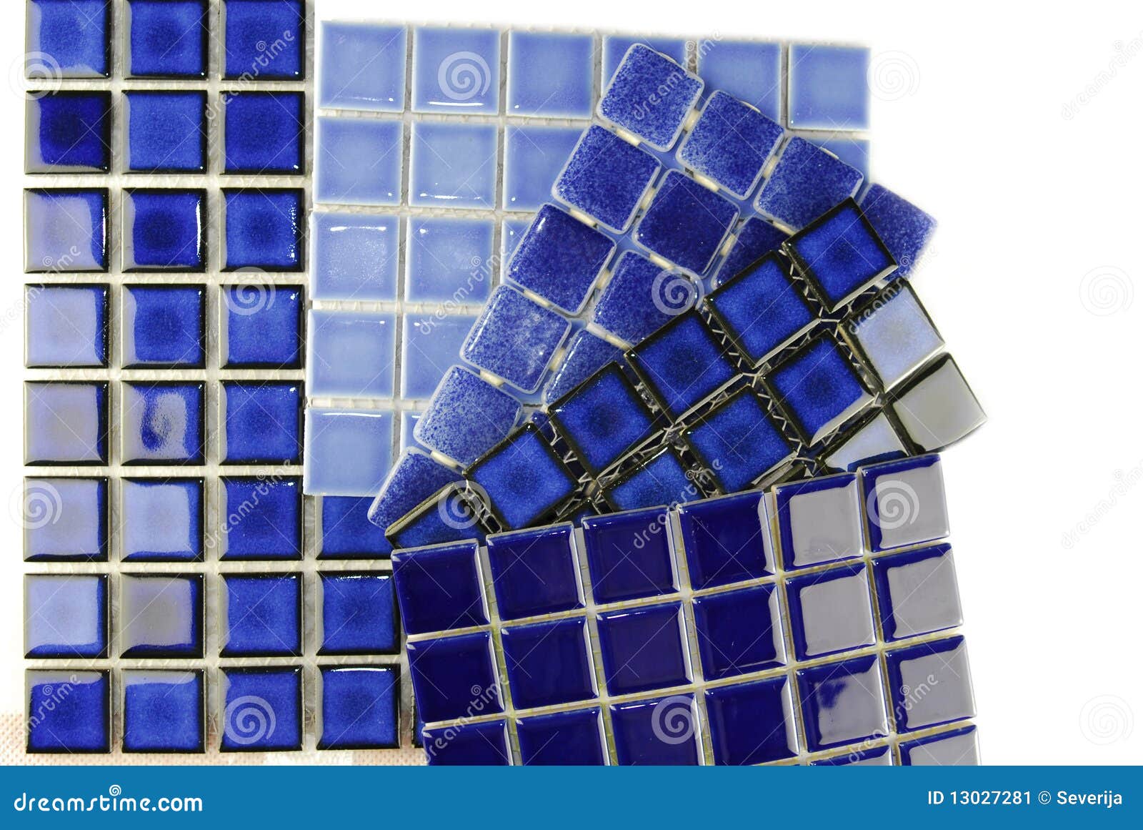 Mosaic ceramic blue tiles stock image. Image of flooring - 13027281
