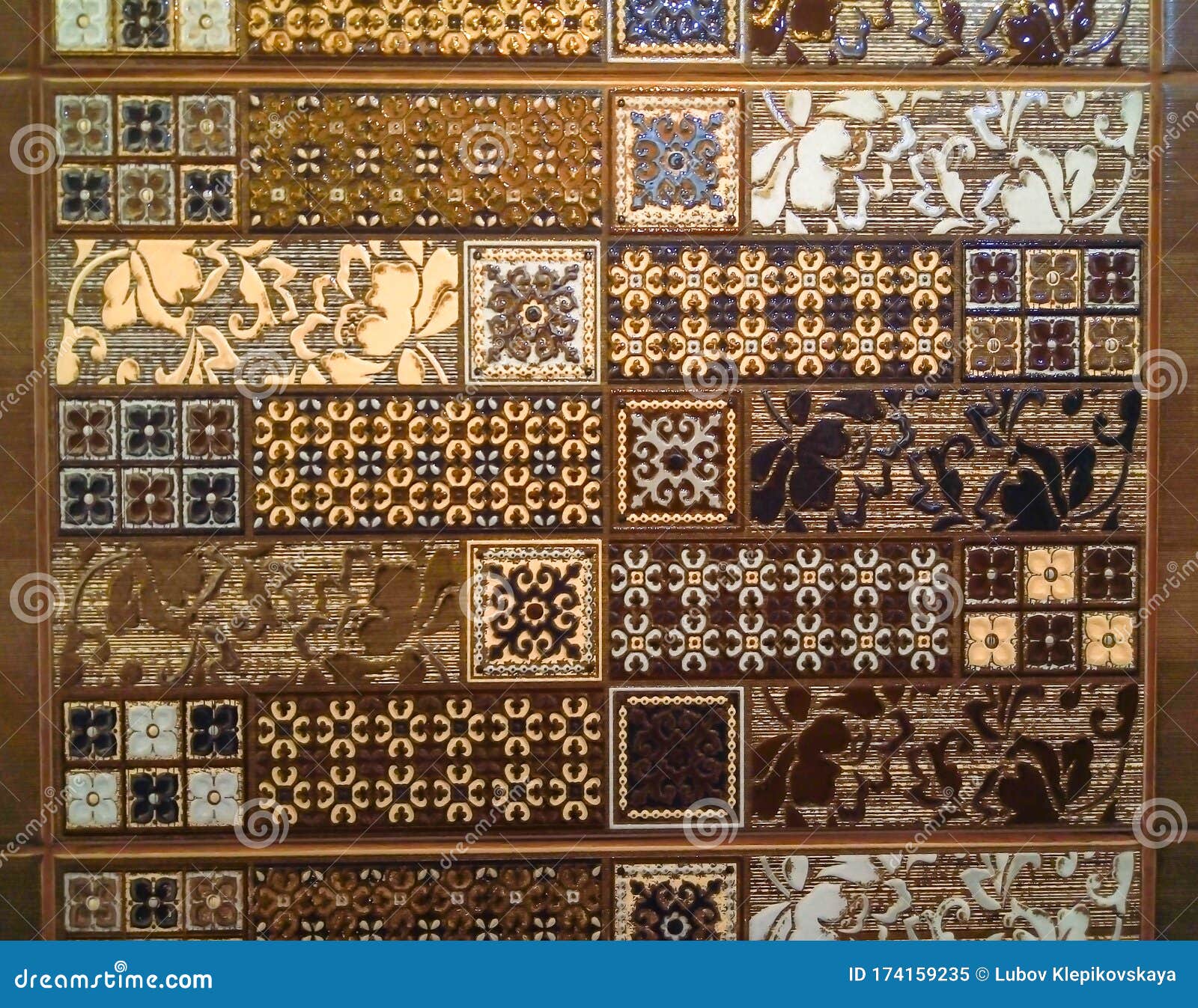 Mosaic, Ceramic Kitchen Tile, Abstract Pattern Background Stock Image ...