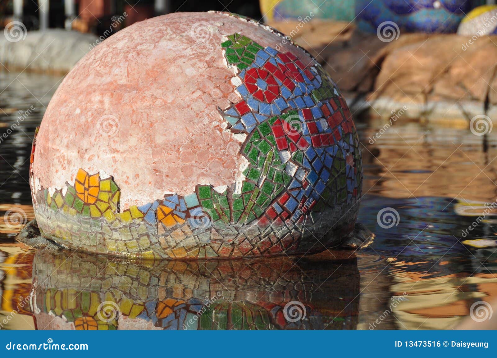 Mosaic Ceramic Tile Sphere stock photo. Image of sphere - 13473516