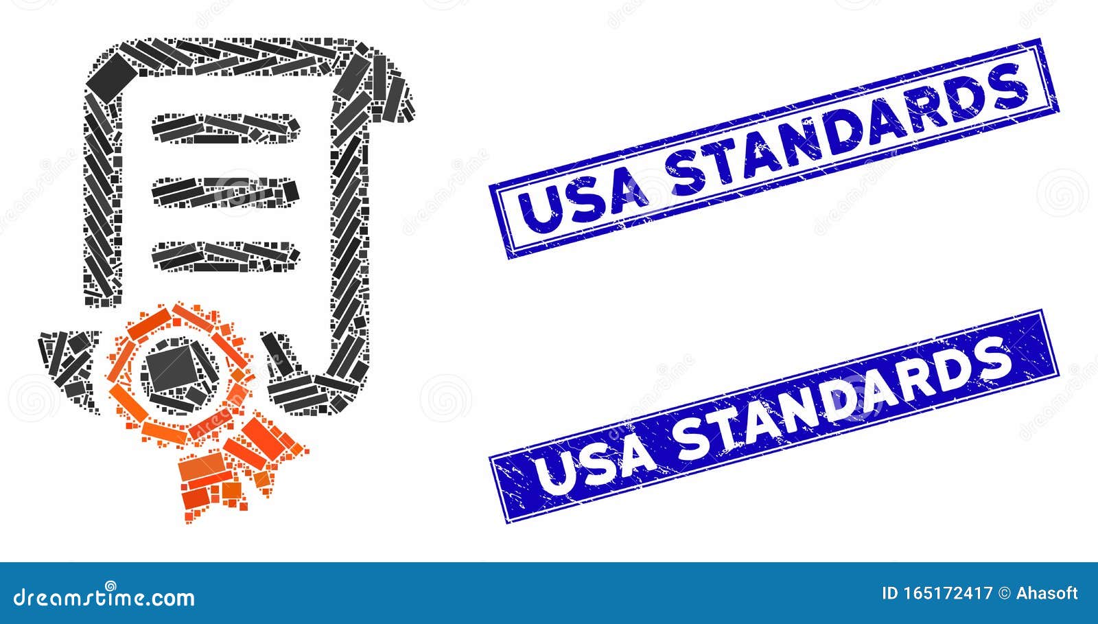 Certified Scroll Document Mosaic and Scratched Rectangle USA Standards ... Certified Scroll Document Mosaic and Scratched Rectangle USA Standards ...