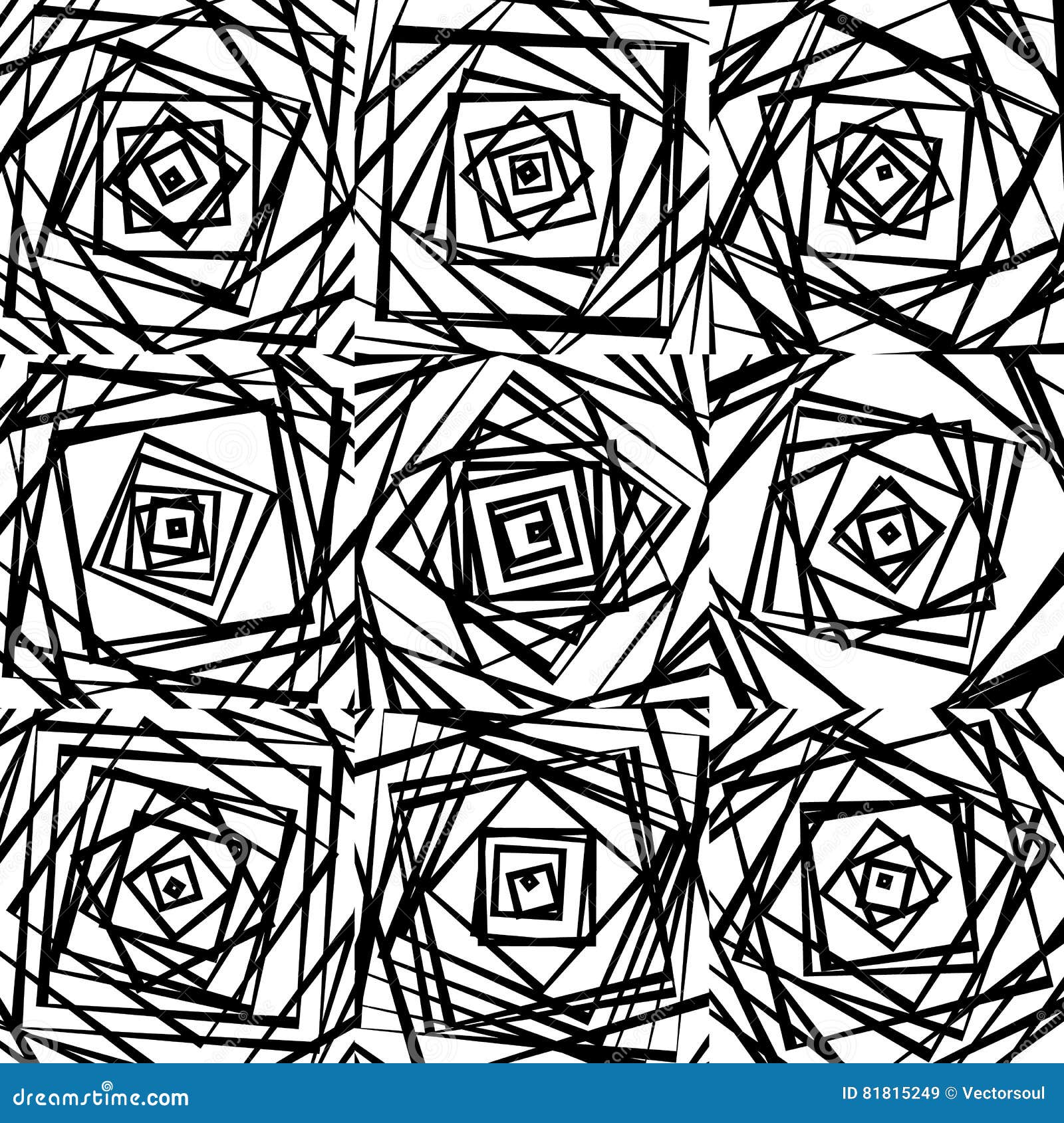 Mosaic of Chaotic Irregular, Random Squares. Repeatable Background ...