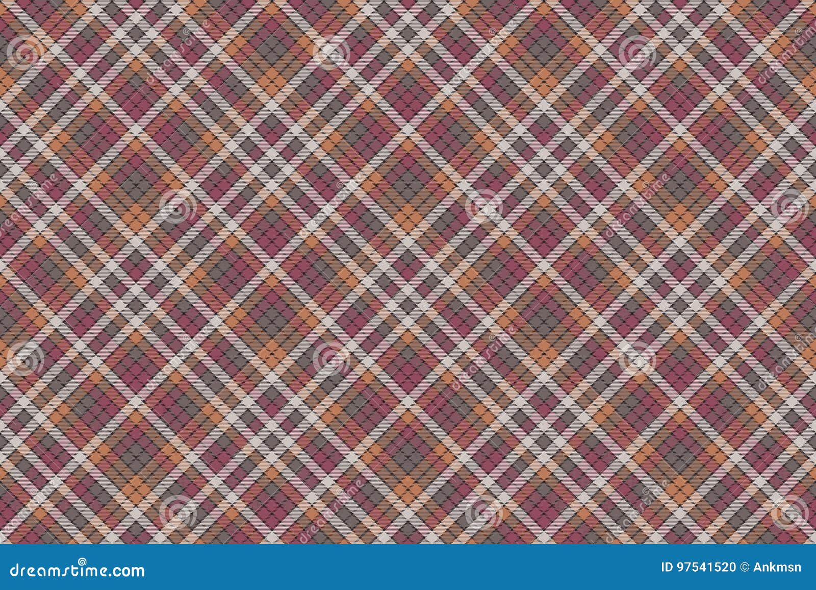 Mosaic Check Plaid Fabric Texture Seamless Pattern Stock Vector ...