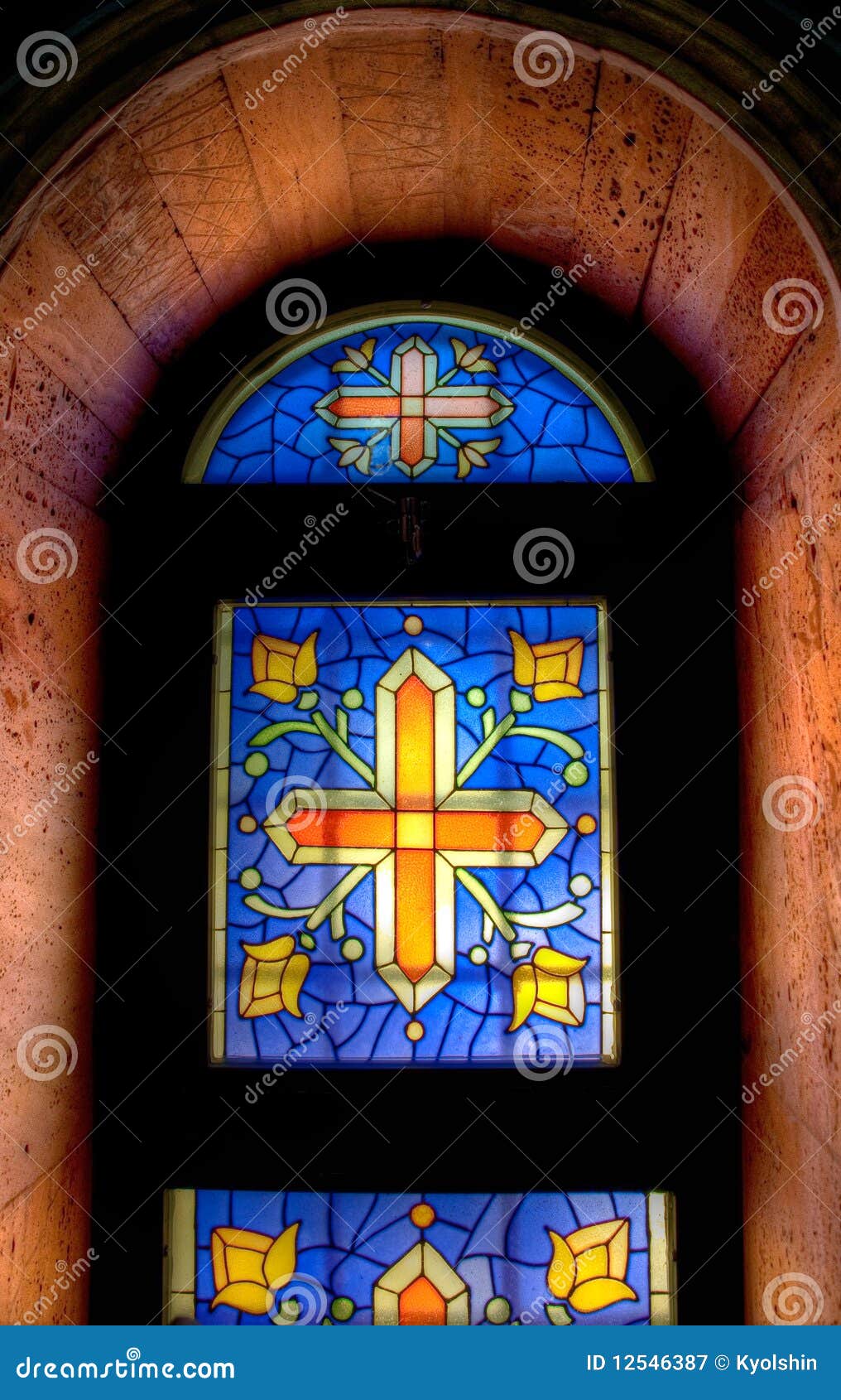 Mosaic church window stock image. Image of religious - 12546387