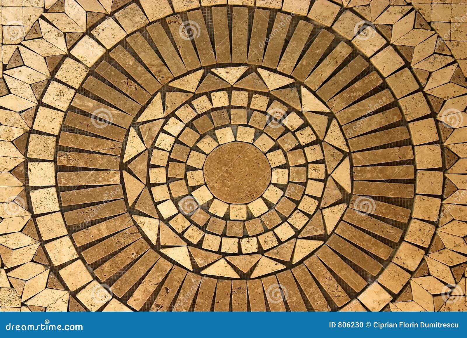 Mosaic circle stock photo. Image of blue, ceramic, wall - 806230